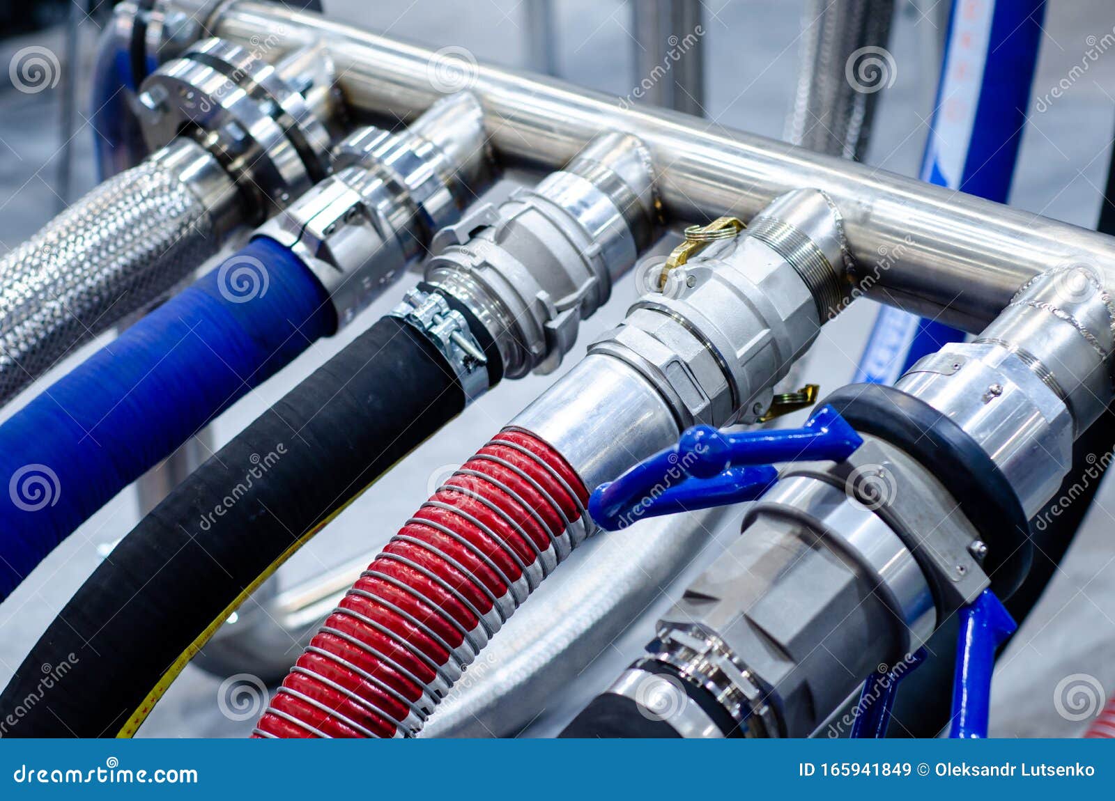 Close Up of Different Water Hose Stock Image - Image of pipe, offshore ...