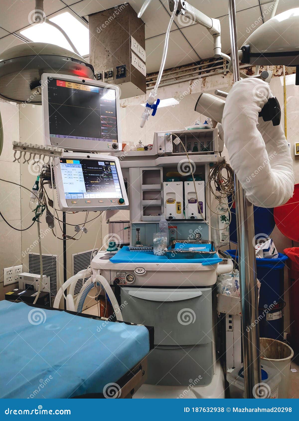 Close Up of Digital Device for Measuring Blood Pressure in Operating ...