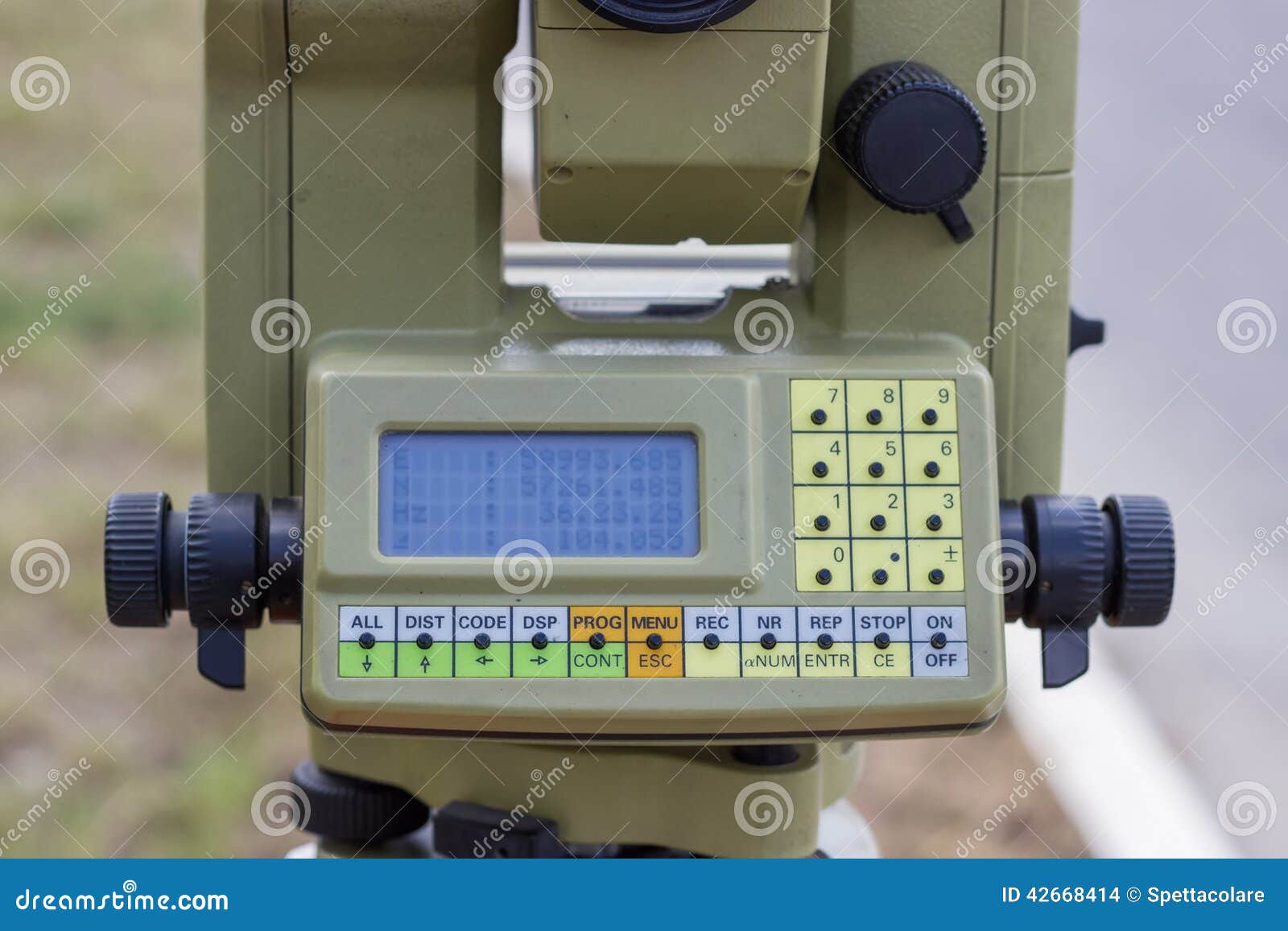 Close Up of Digital Display on Total Station Stock Photo - Image of ...