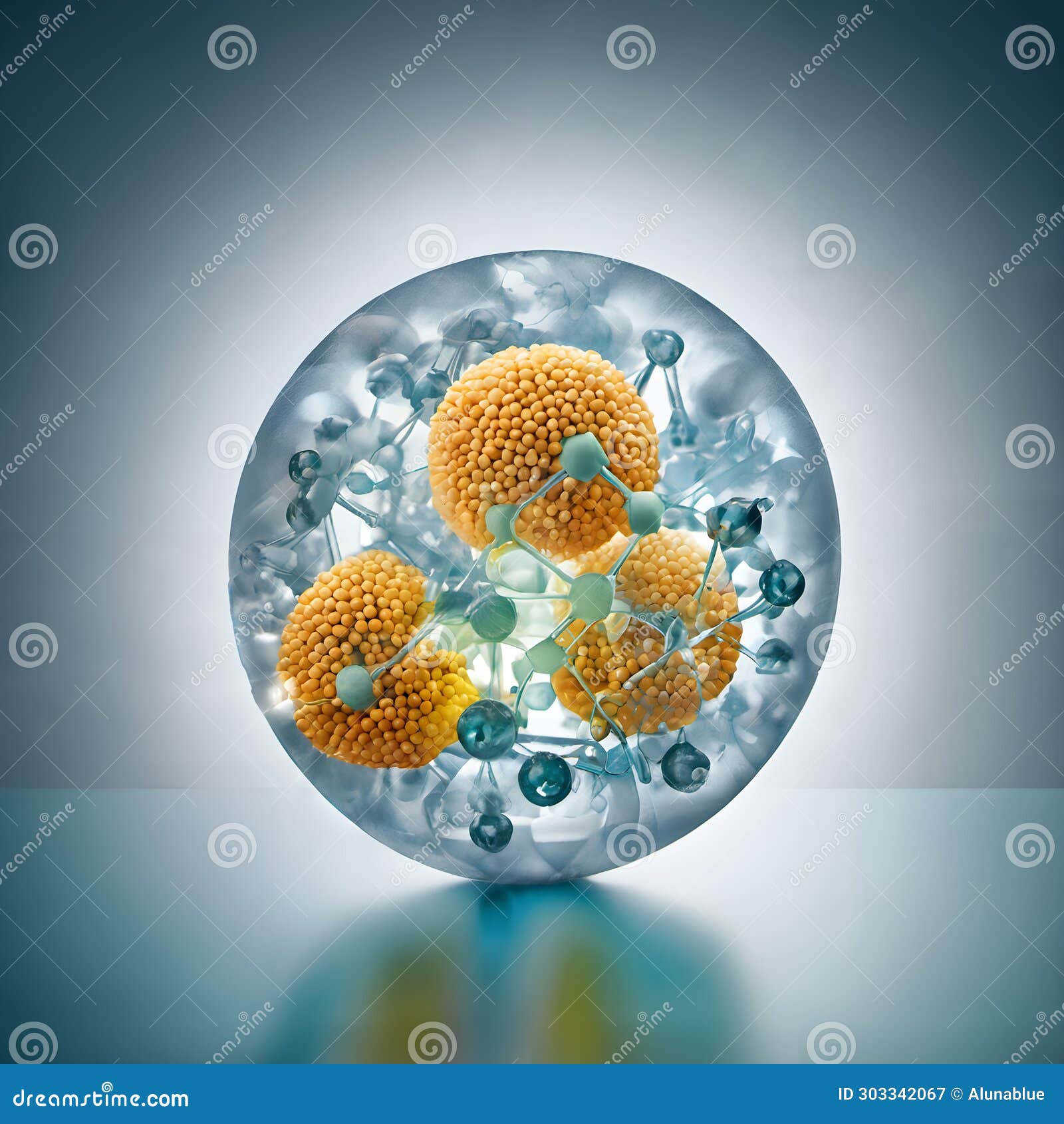 A Close Up Digital Illustration of a Cellular Structure. Stock ...