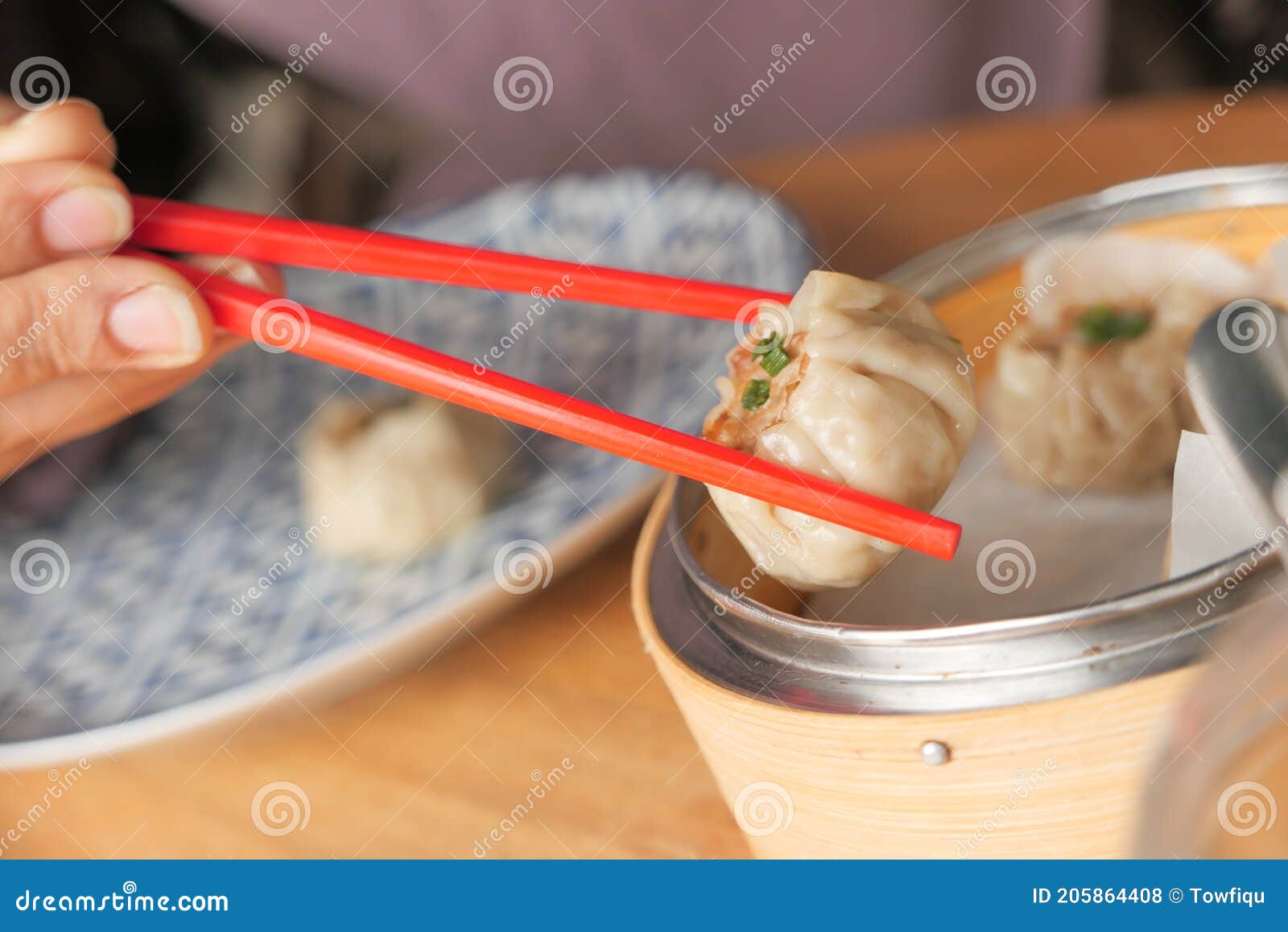 Close Up of Steamed Dim Sum in a Bowl Stock Photo - Image of basket ...
