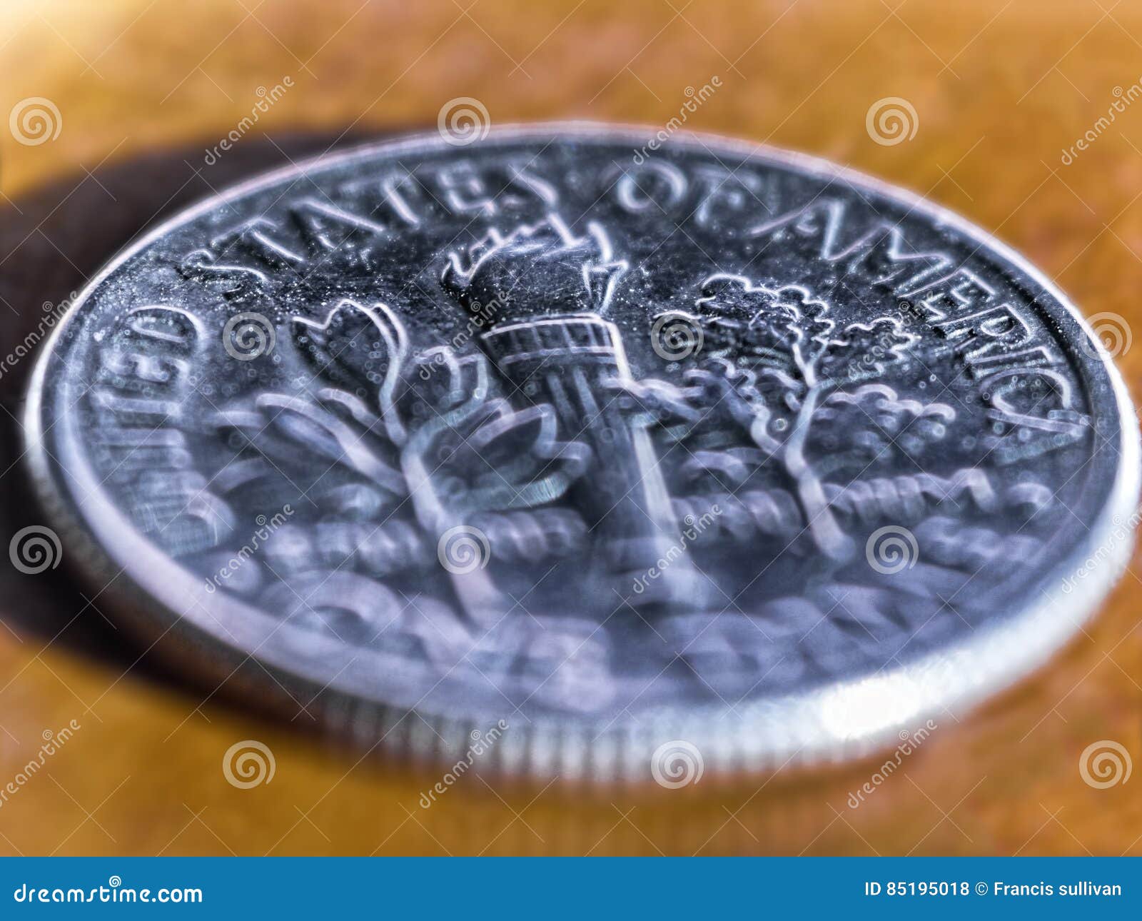 Close up of a Dime stock photo. Image of business, reverse - 85195018