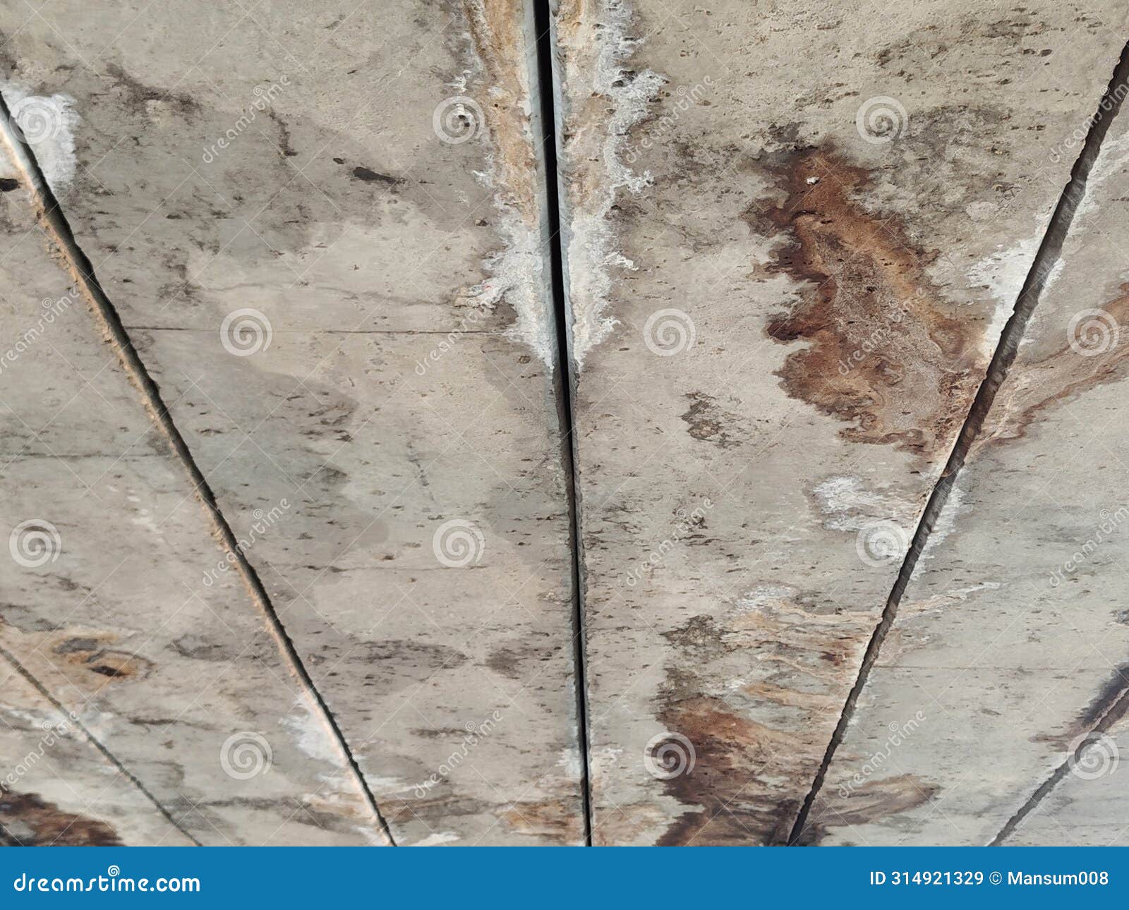 Dirty Cement Ceiling Under Bridge Stock Image - Image of abstract ...