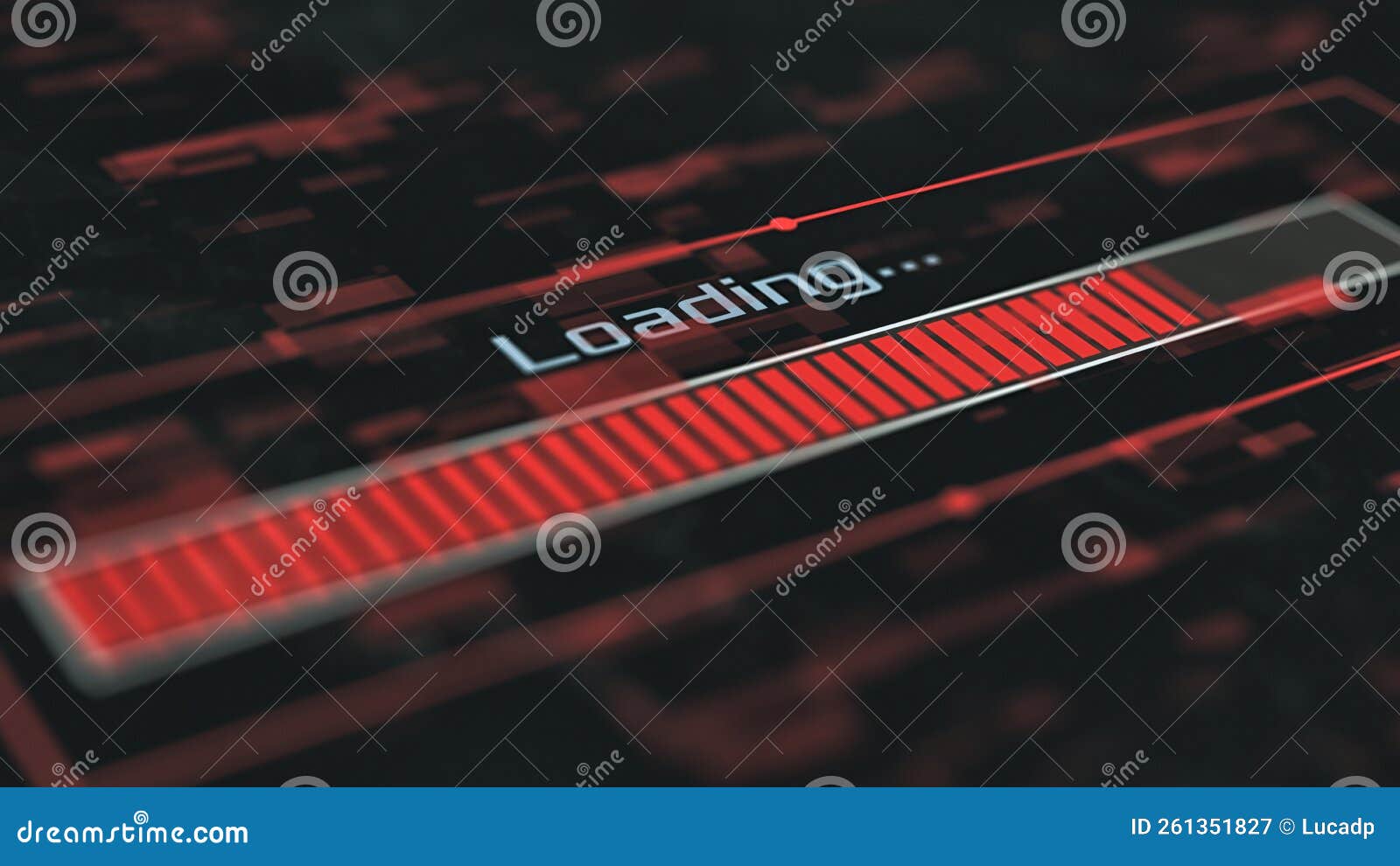 Loading bar stock illustration. Illustration of network - 261351827