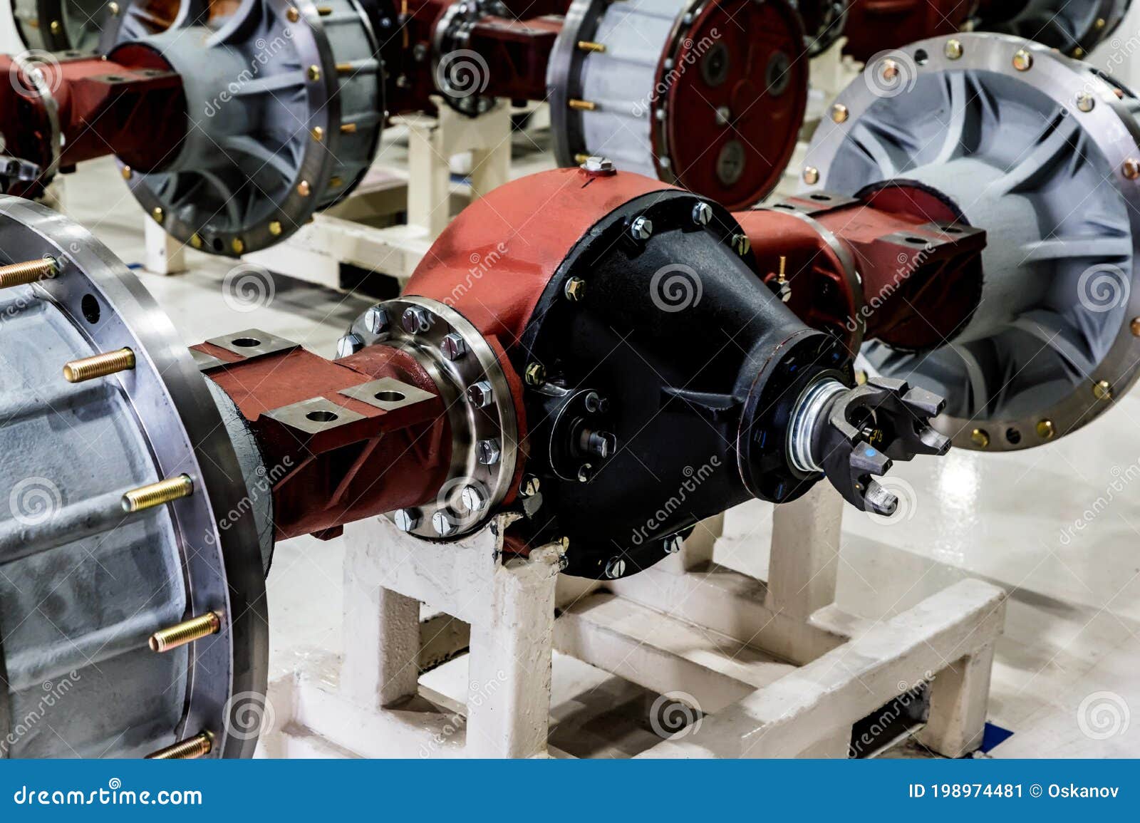 Close-up Disassembled Tractor Speed Box on Modern Tractor Stock Image ...