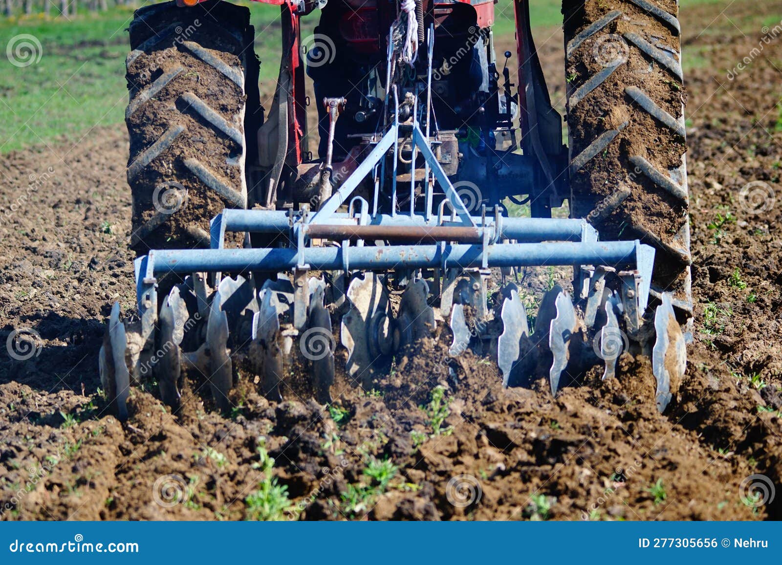 Close Up of a Disc Harrow System, Cultivate the Soil Stock Photo ...