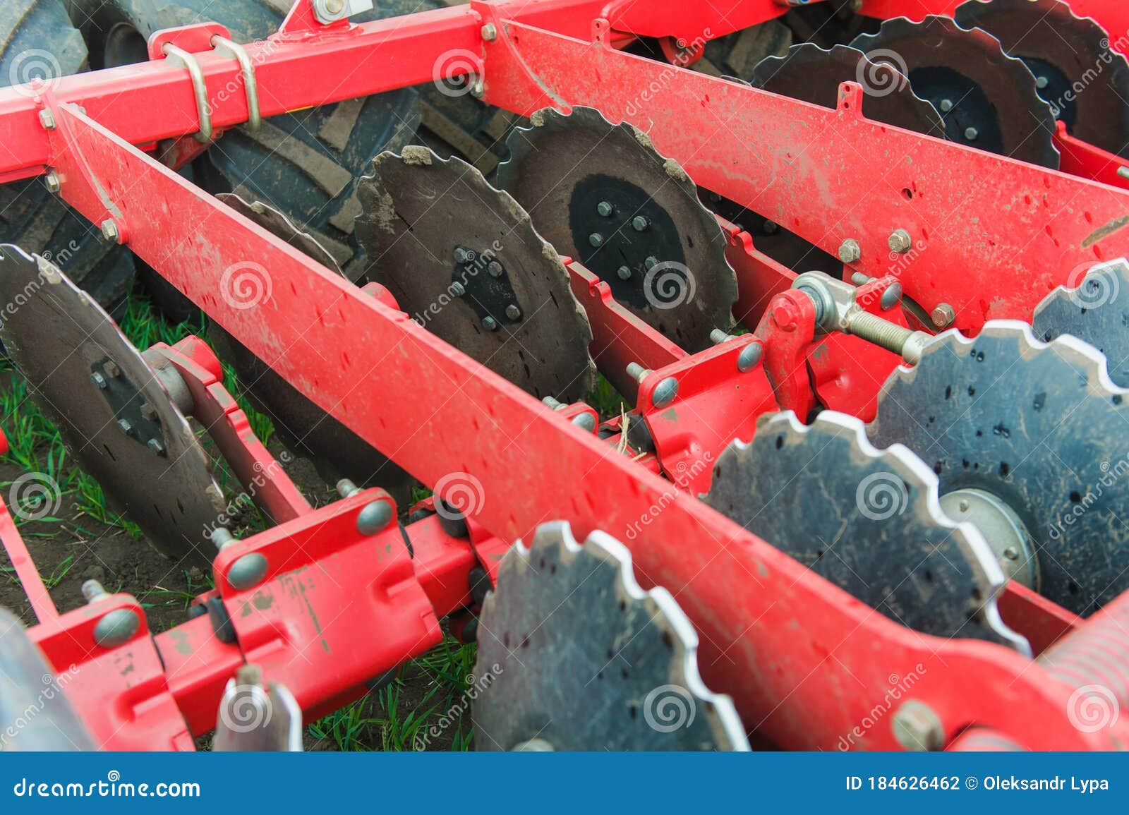 Close Up Disk Harrow of Agriculture Machine Stock Photo - Image of ...