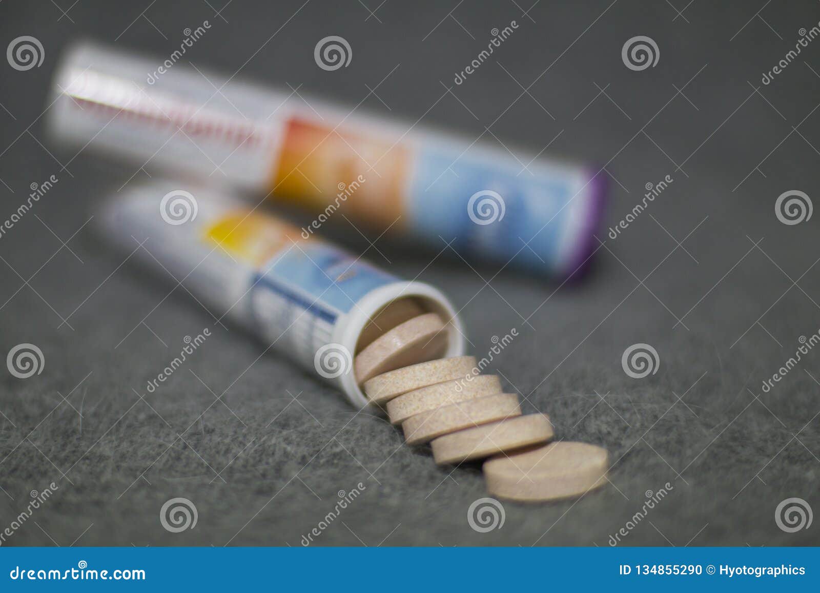 Close-up of Dissolvable Vitamin Tablets Stock Photo - Image of plastic ...