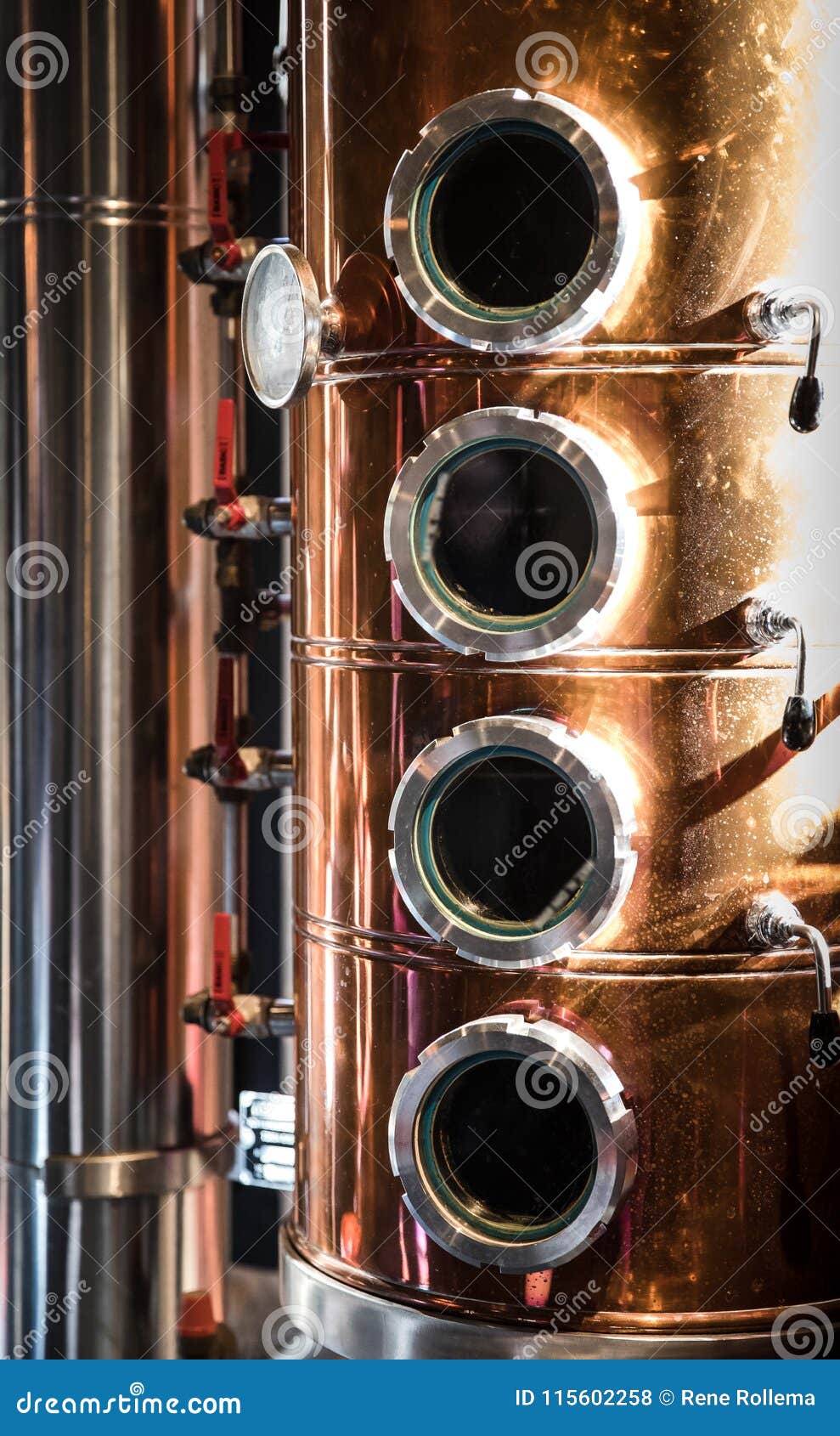 Close Up Distiller Boiler: the Process of Making the Gin Begins Here in ...