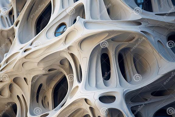 A Close Up of Distorted Architectural Details, Transforming Building ...