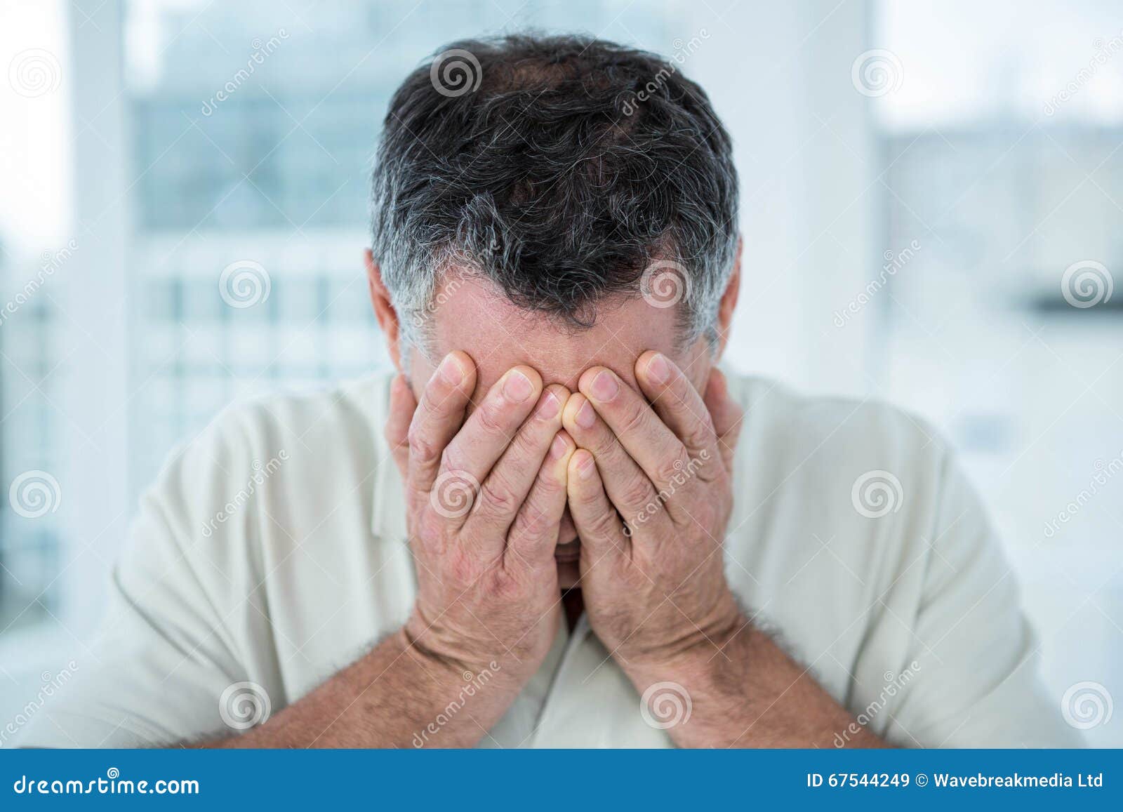 Close-up of a Distressed Man Stock Image - Image of glass, adult: 67544249