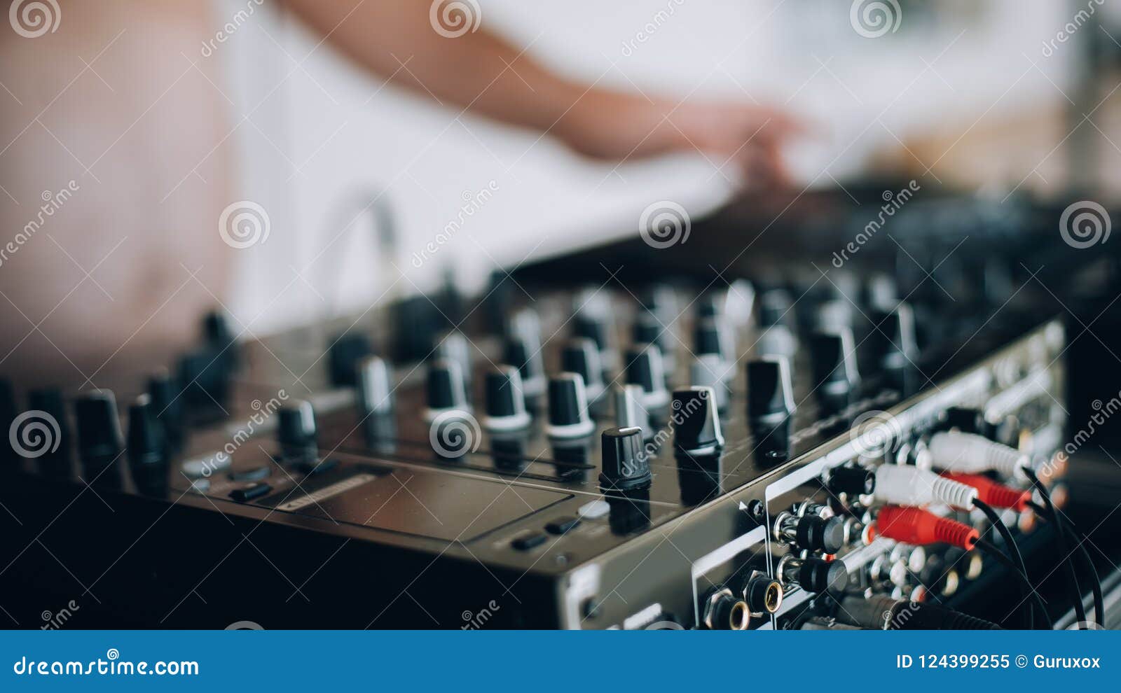 Close Up of DJ CD Player and Mixer Stock Image - Image of outdoor ...