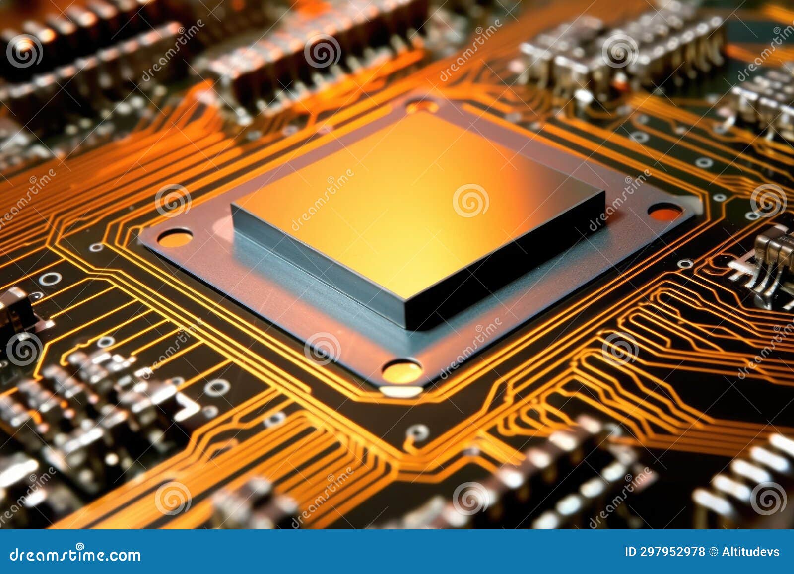 Close-up of a dlp chip stock photo. Image of semiconductor - 297952978
