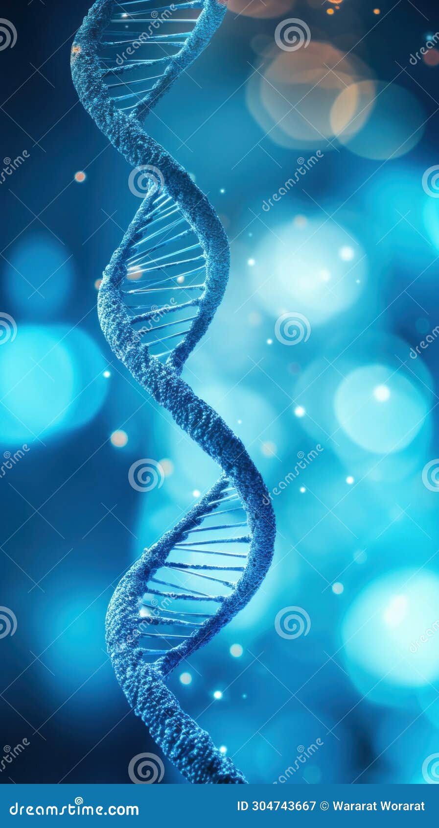 Concept Of The Evolution Of Human DNA In The Distant Future. View Under ...
