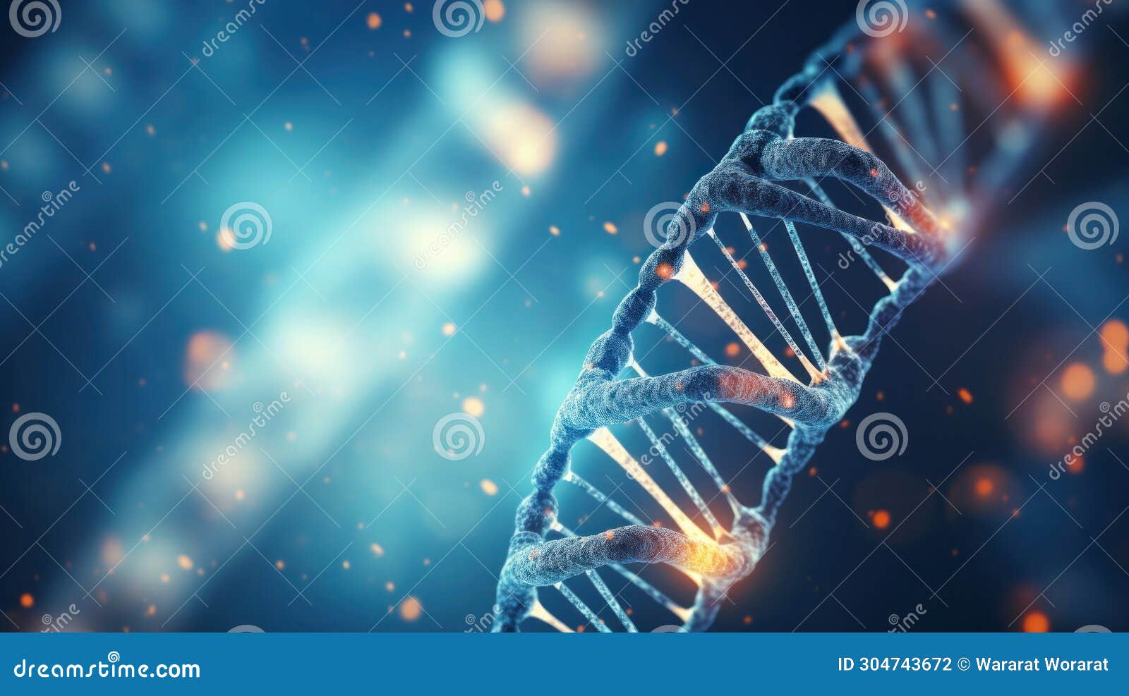 Concept Of The Evolution Of Human DNA In The Distant Future. View Macro ...