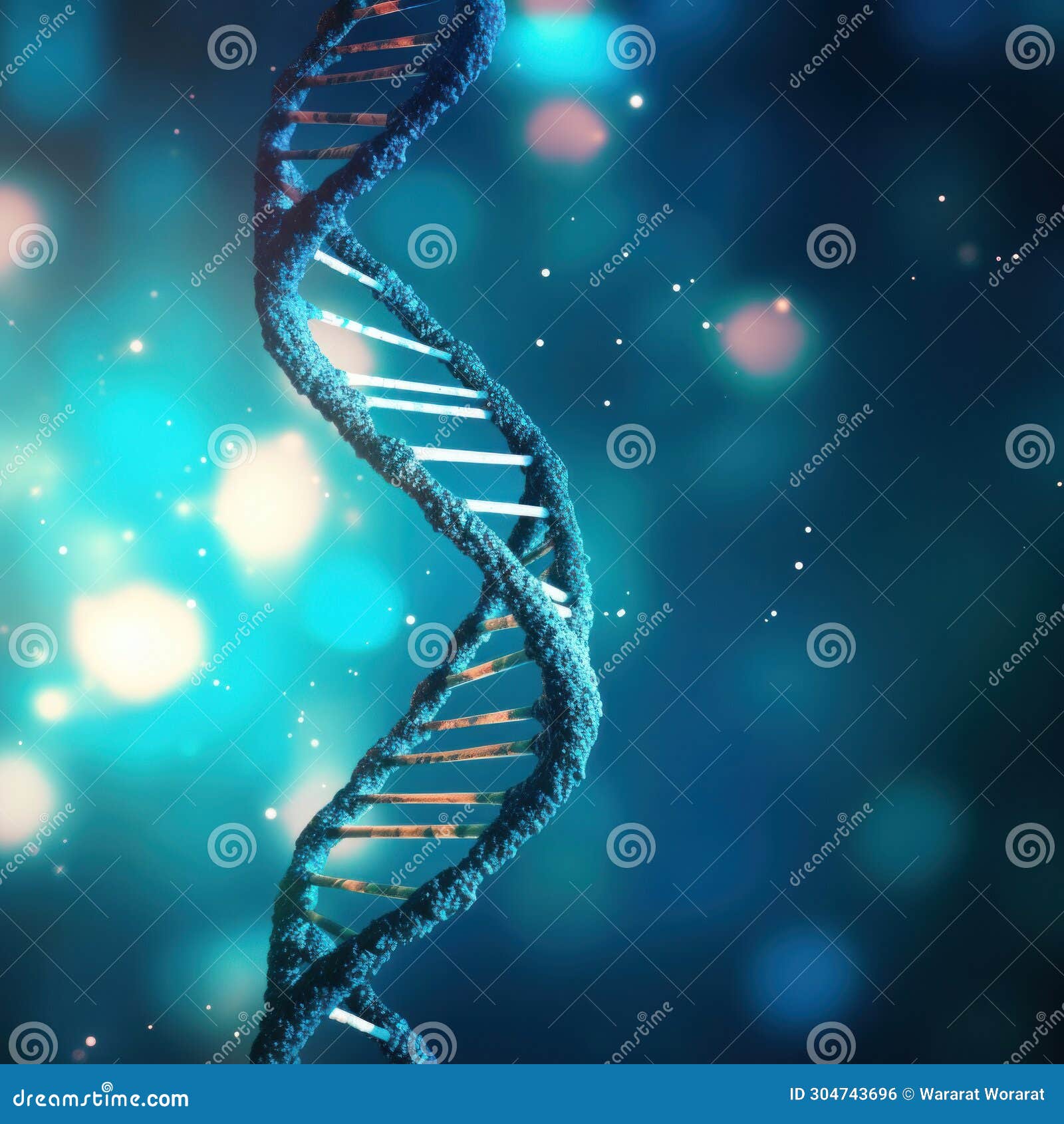 Concept Of The Evolution Of Human DNA In The Distant Future. View Under ...