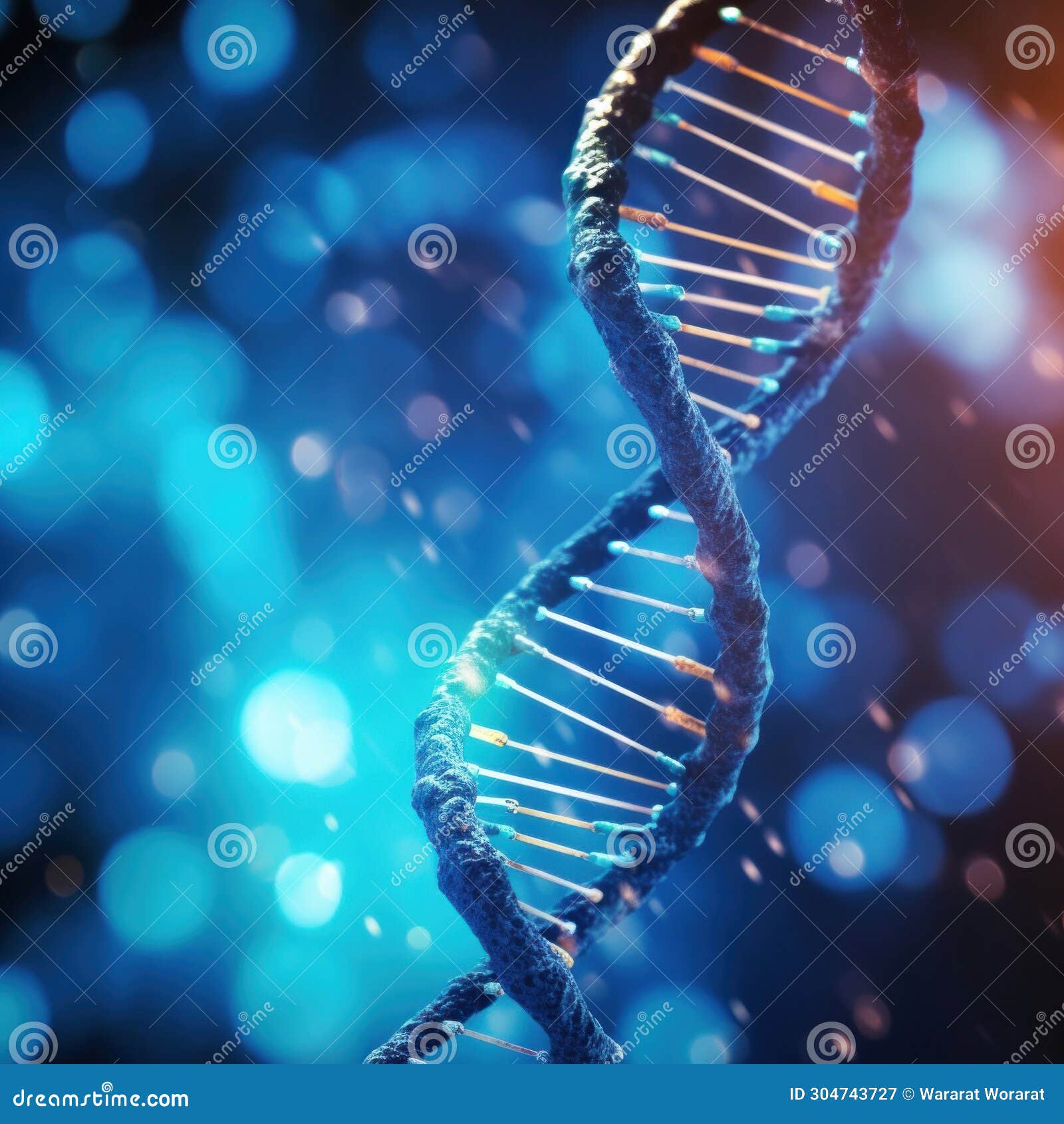 Concept Of The Evolution Of Human DNA In The Distant Future. View Under ...