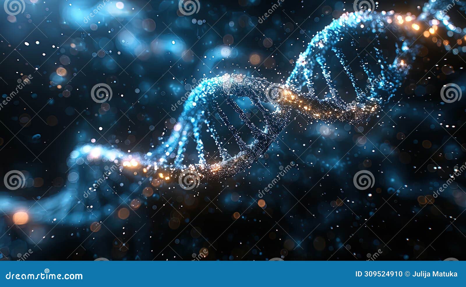 DNA Double Helix And Genome Sequence Concept For Molecular Biochemistry ...