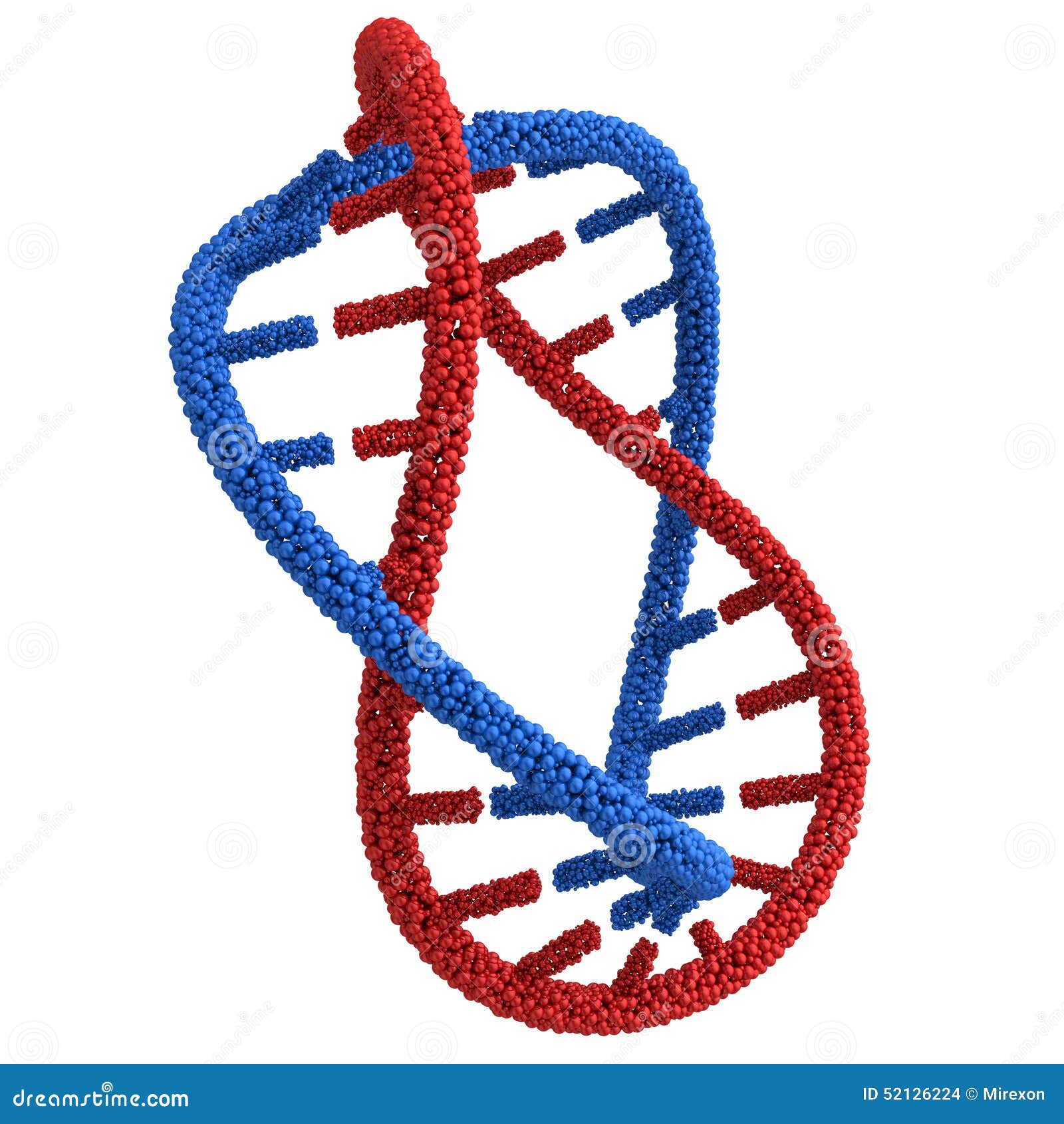 Close-up of a DNA Molecule Twisted into Spiral Stock Illustration ...