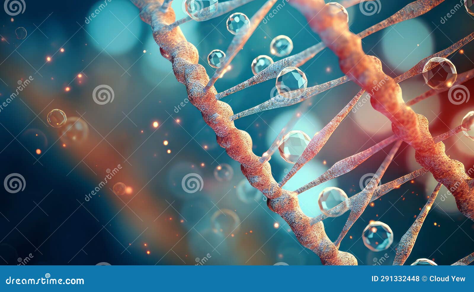DNA with visible mutations stock illustration. Illustration of ...