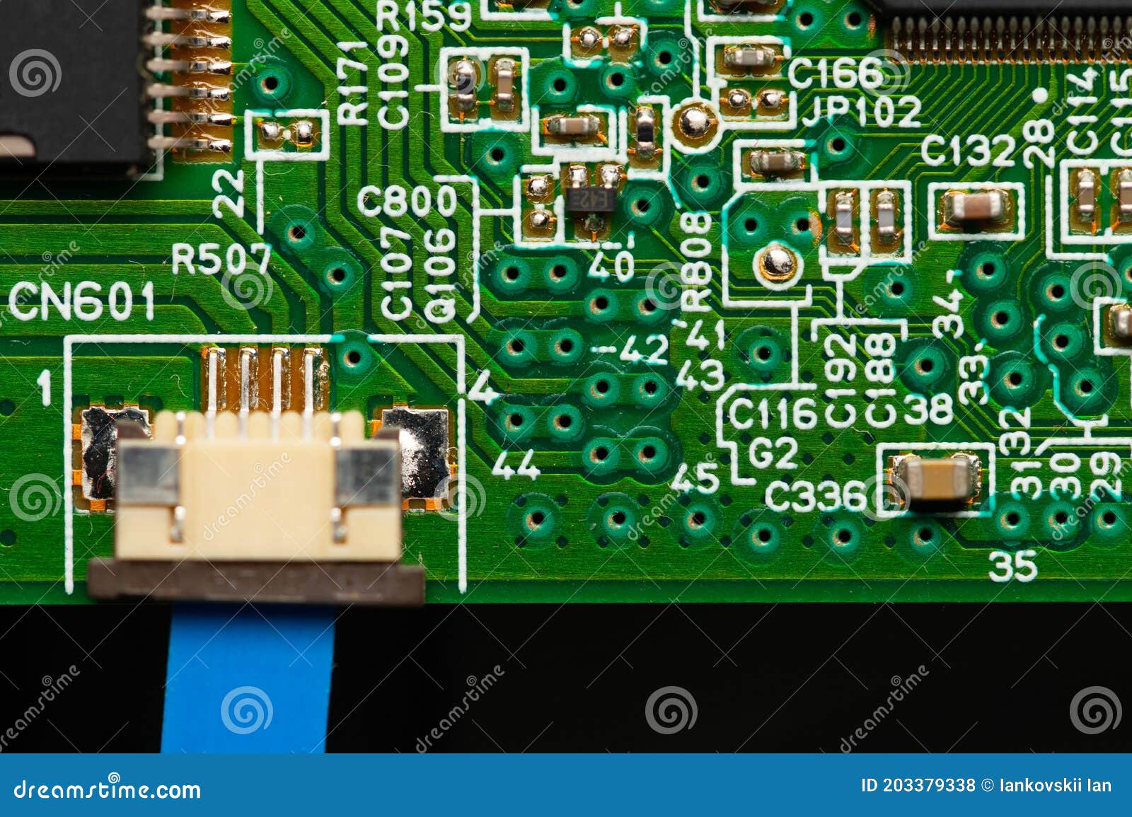 Close-up Do Chip Do Computador No Microchip Da Motherboard Verde Pc ...