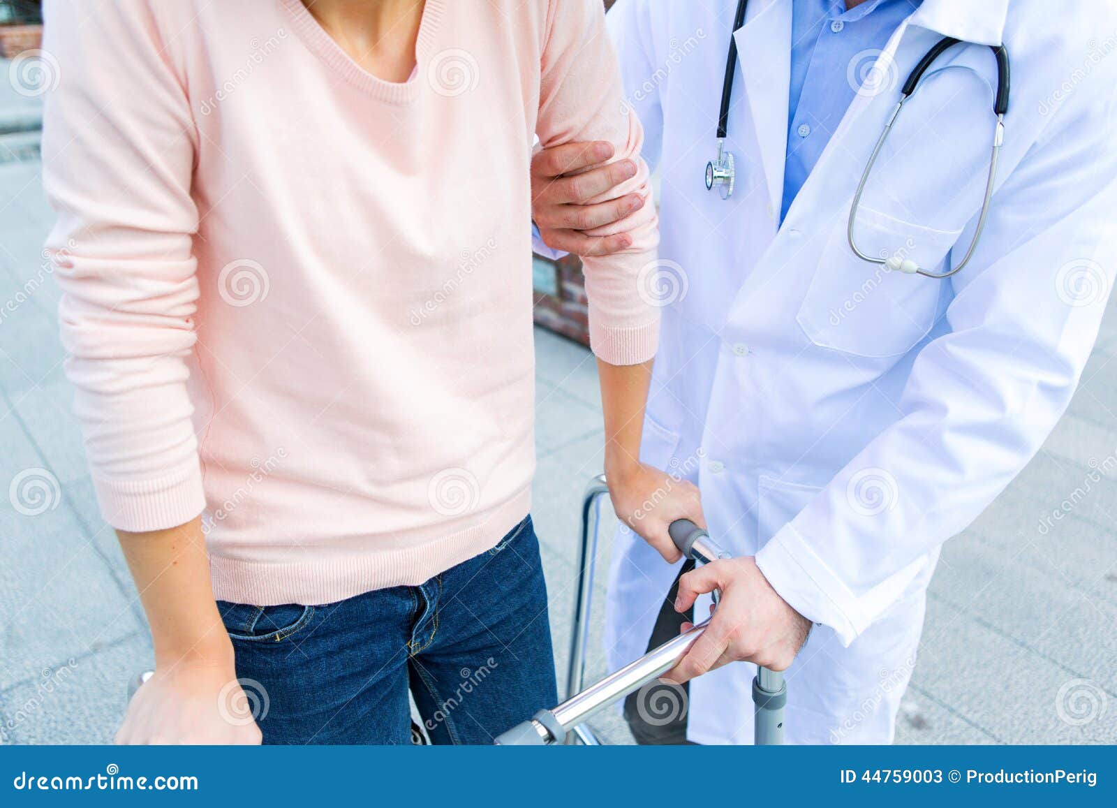 Close Up of a Doctor Helping Patient Stock Image - Image of support ...