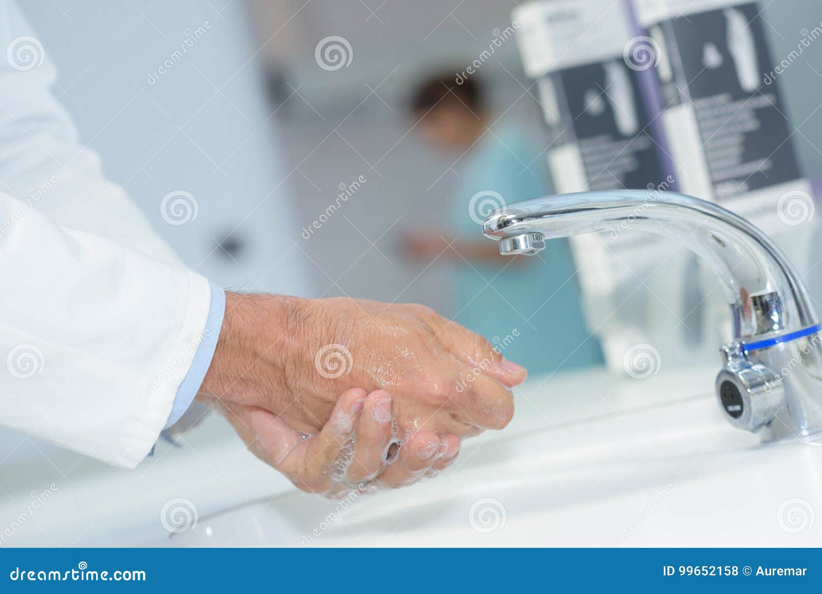 Close Up Doctor Washing Hands Stock Photo - Image of doctor, close ...