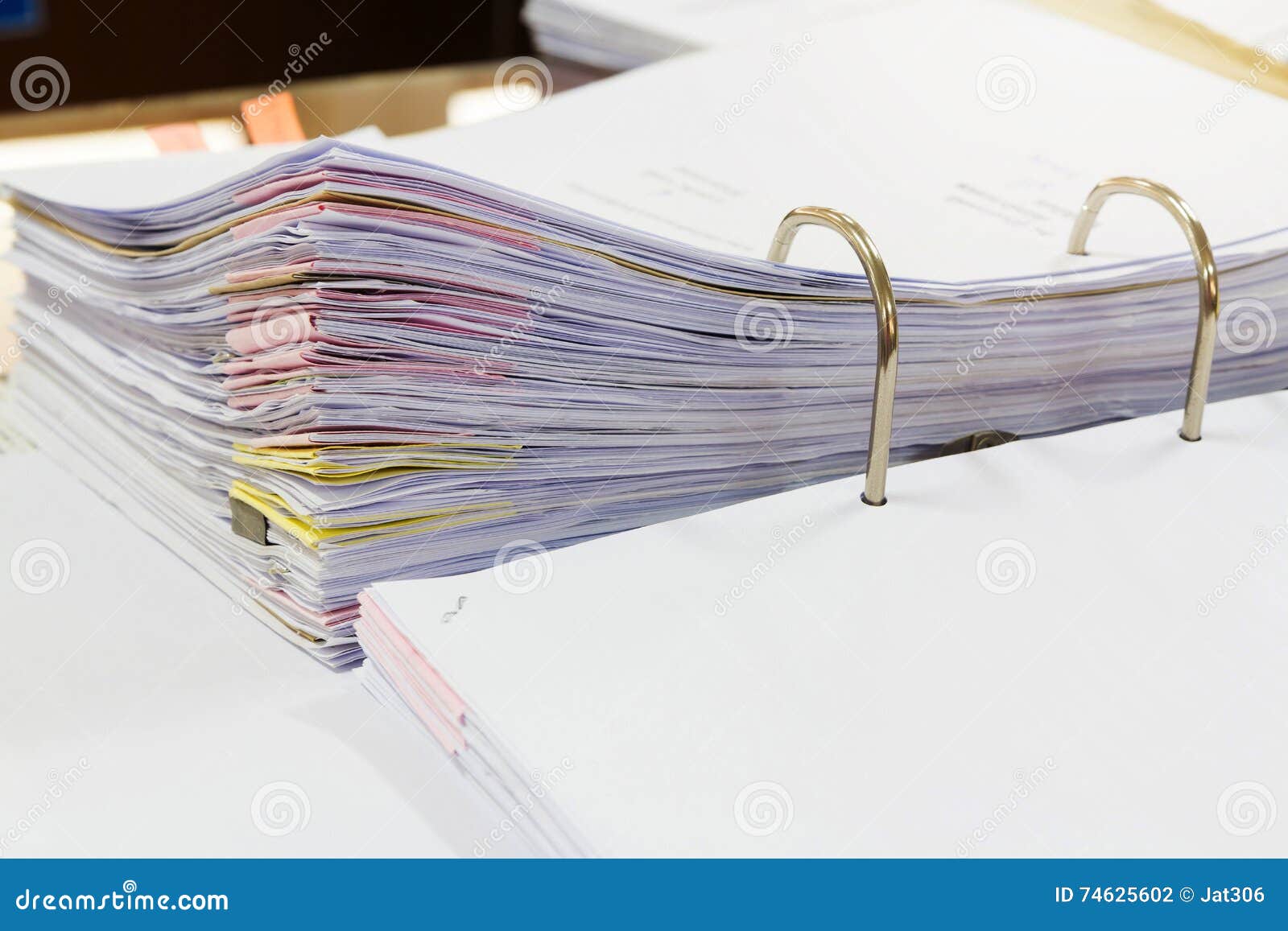 Close Up Documents in File Folder Stock Photo - Image of manager ...