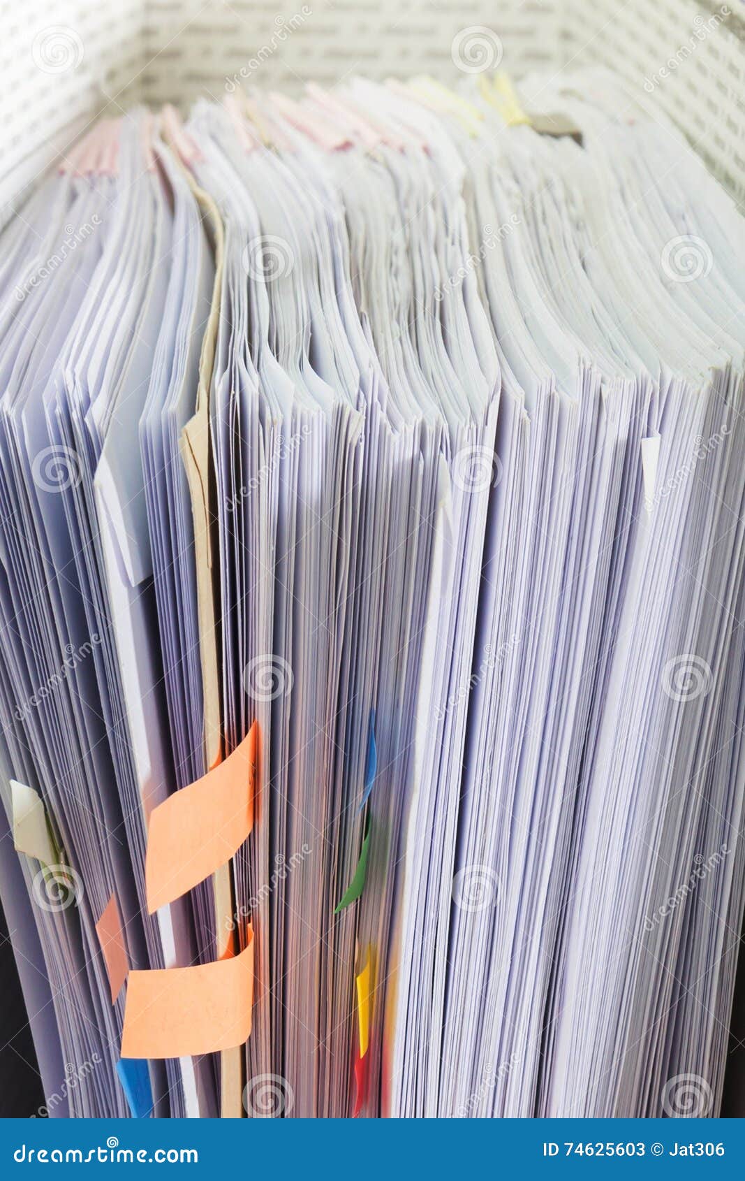 Close Up Documents in File Folder Stock Image - Image of contact ...