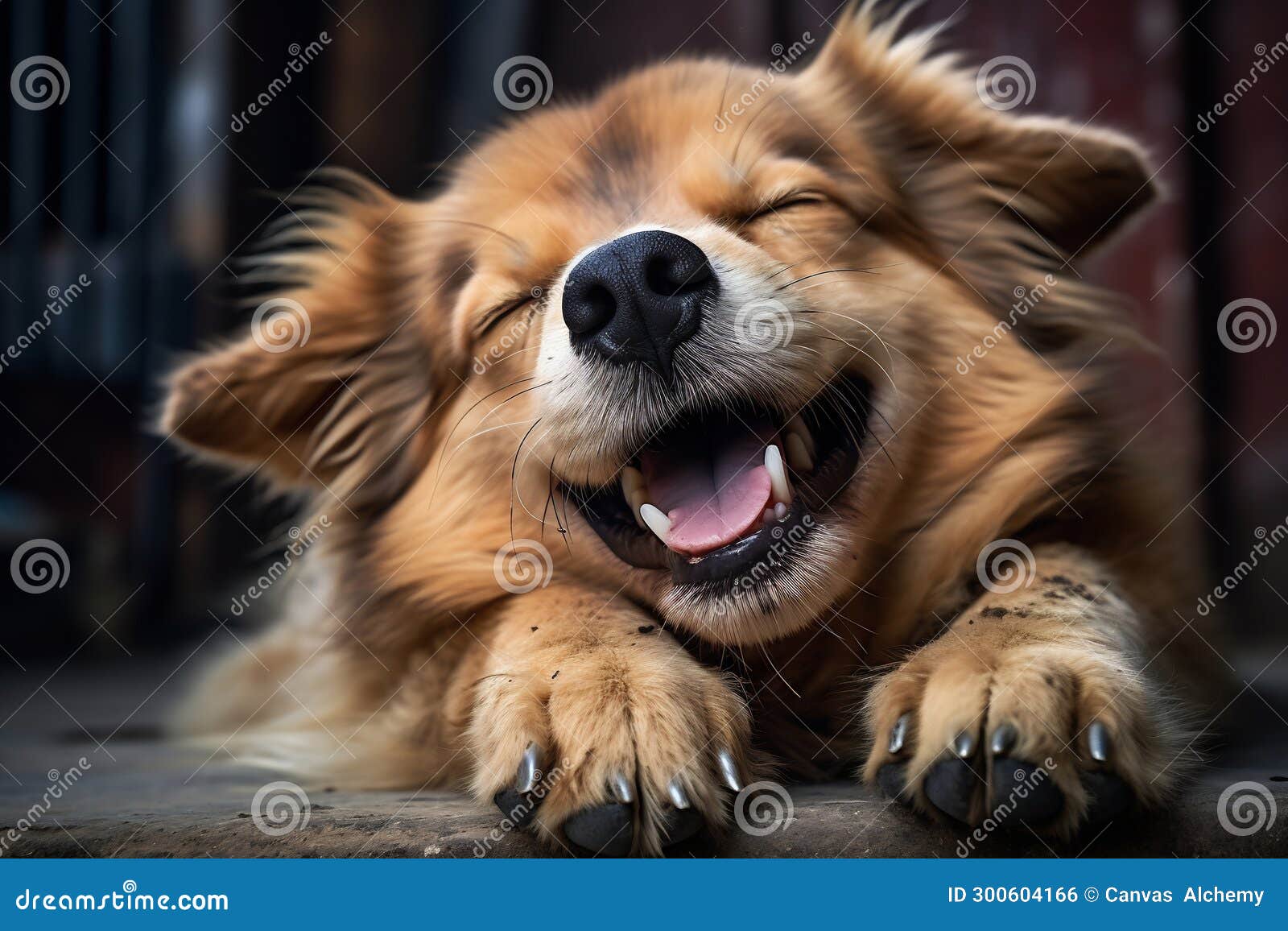 Close-up of a Dog with Eyes Closed Stock Photo - Image of closeup ...