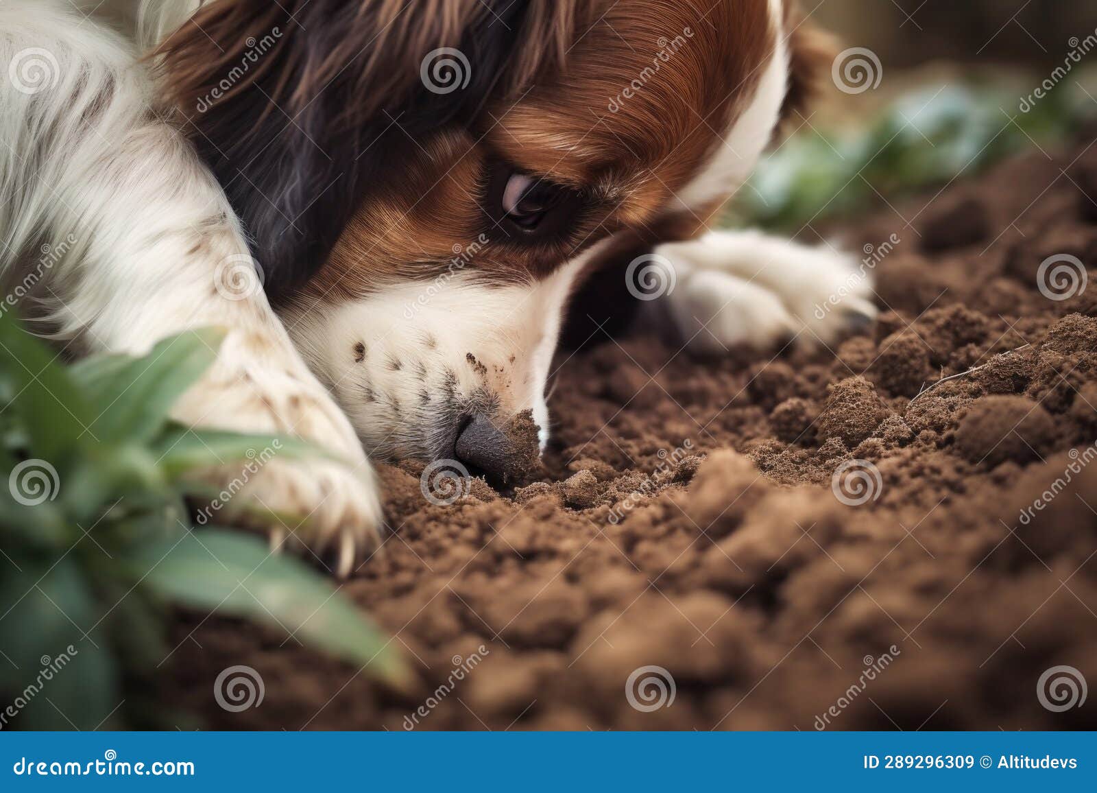 Close-up of Dog Paws Digging in Garden Soil Stock Image - Image of soil ...
