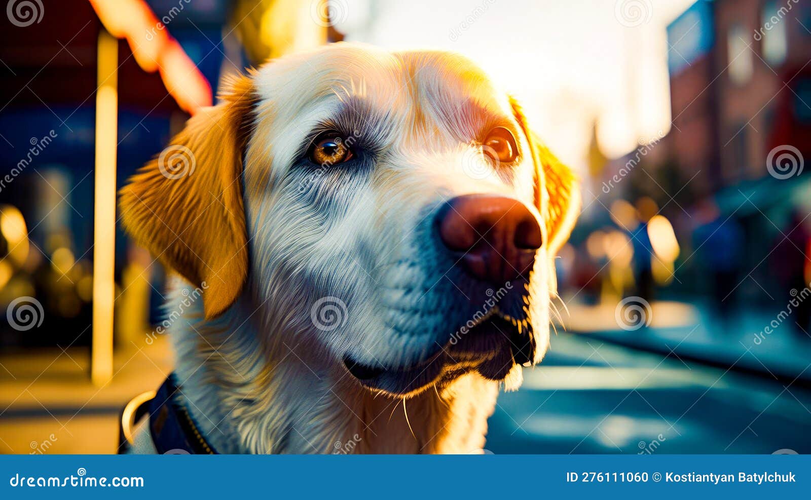Close Up of Dog S Face on Car S Dashboard. Generative AI Stock ...