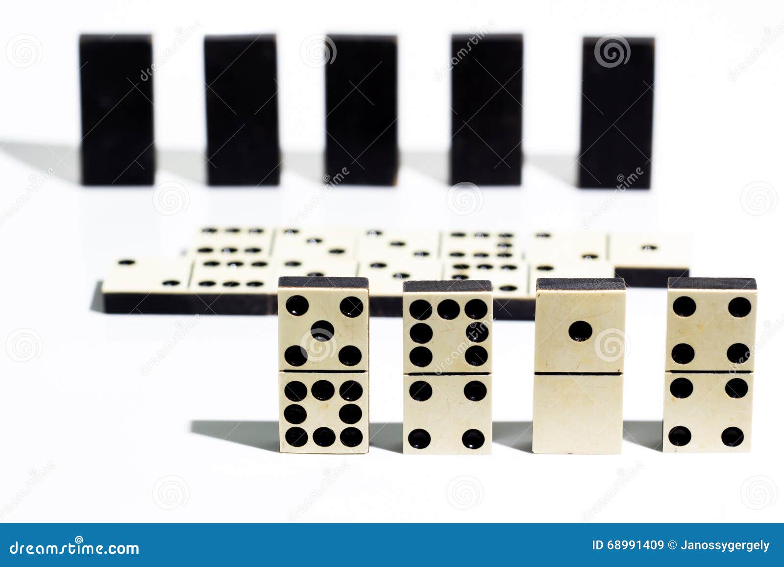Close Up of Domino on White Background Stock Image - Image of enjoyment ...