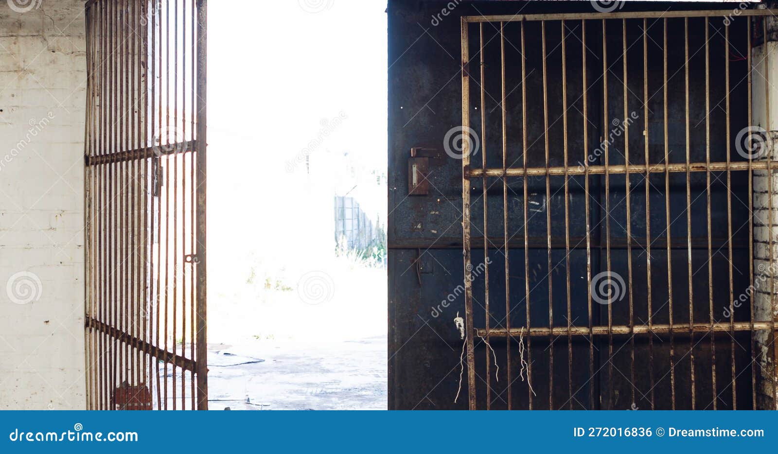 Close Up of Door, Gate and Wall with Copy Space Stock Illustration ...