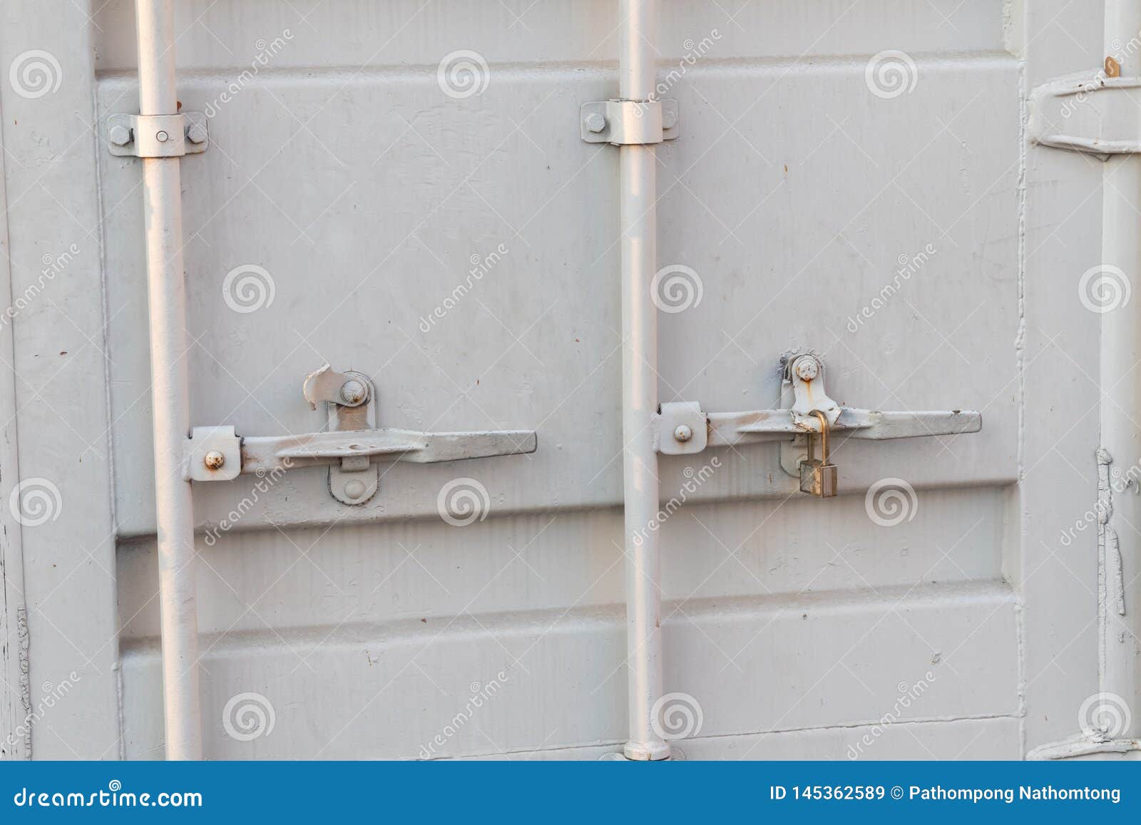 Door Lock at Container Box Wall Stock Image - Image of back, object ...