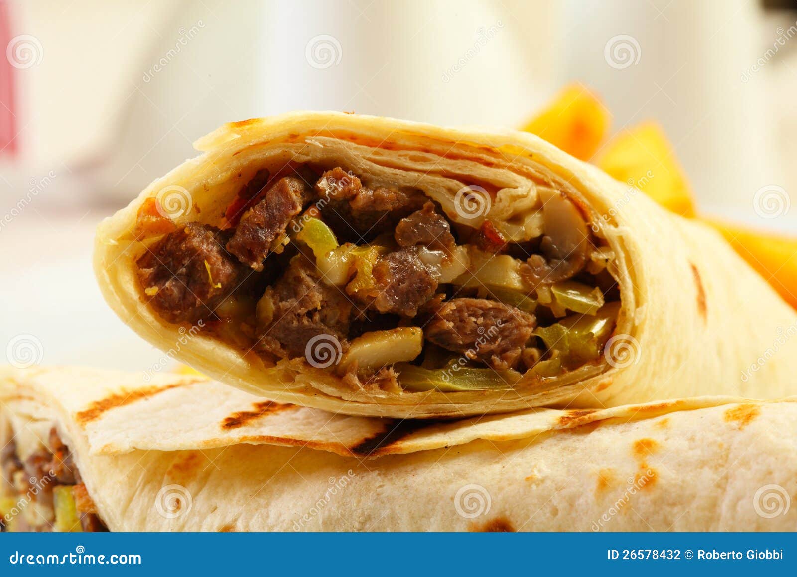 Close Up of Dorum Doner Kebab Stock Photo - Image of bread, parsley ...