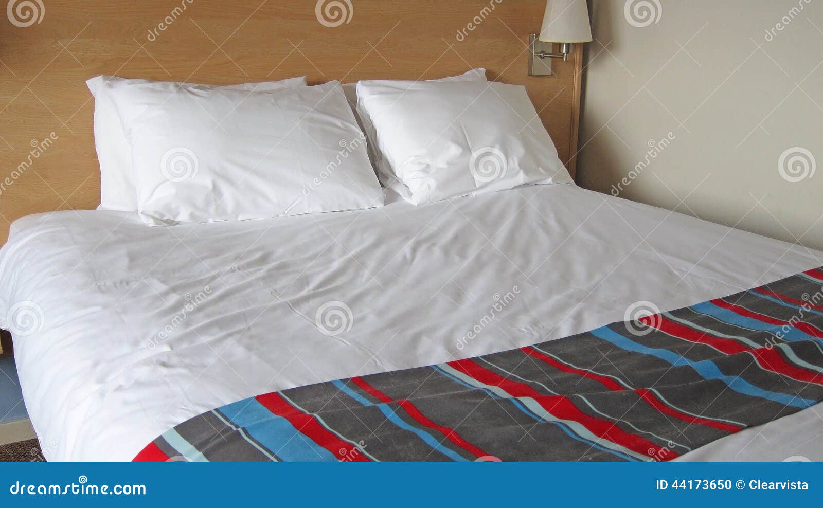Close Up of a Double Bed in an Hotel Room. Stock Photo - Image of ...