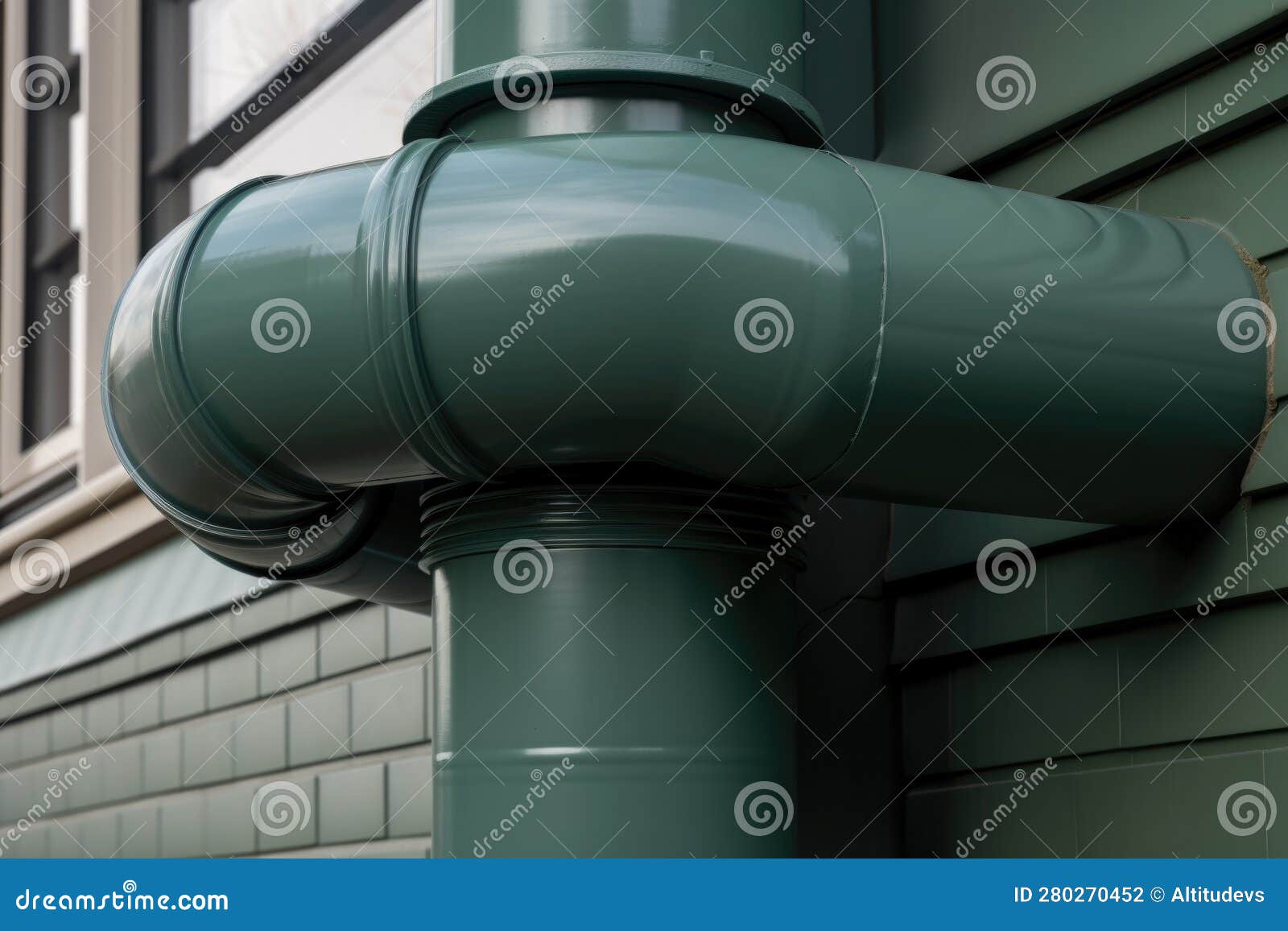 Close-up of Downpipe after the Installation with New Joints and ...