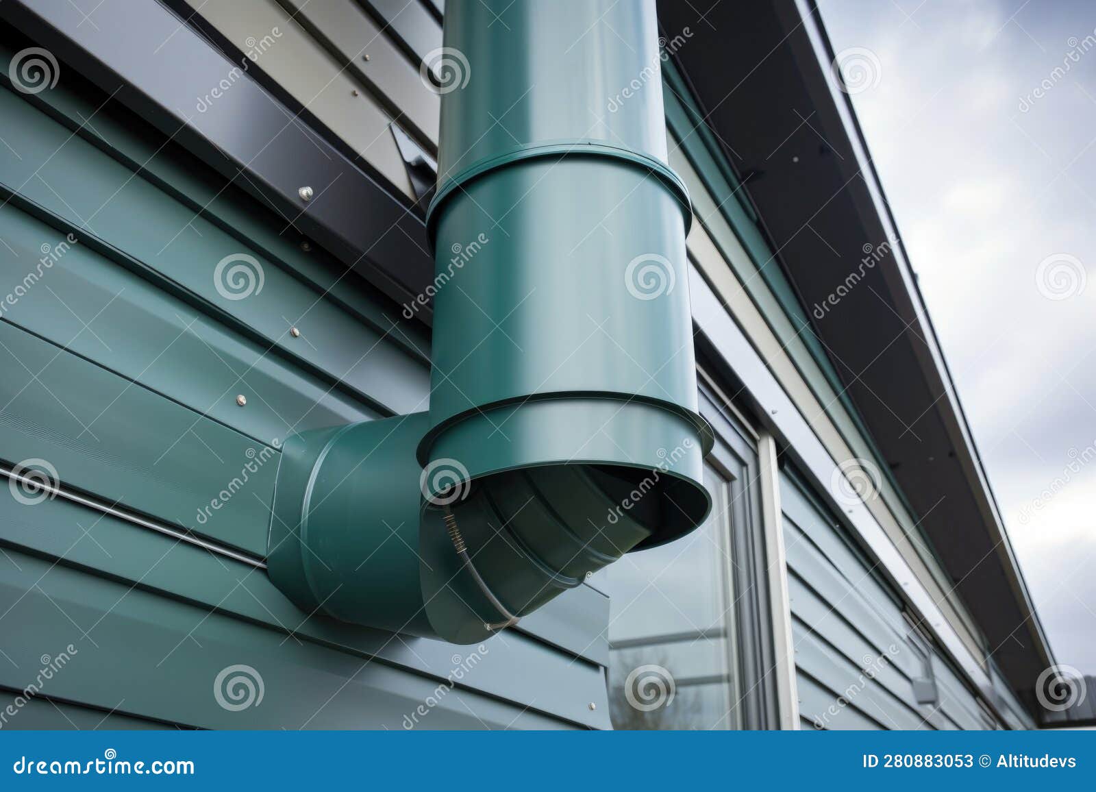 Close-up of Downpipe with New Cladding Being Installed Stock Image ...