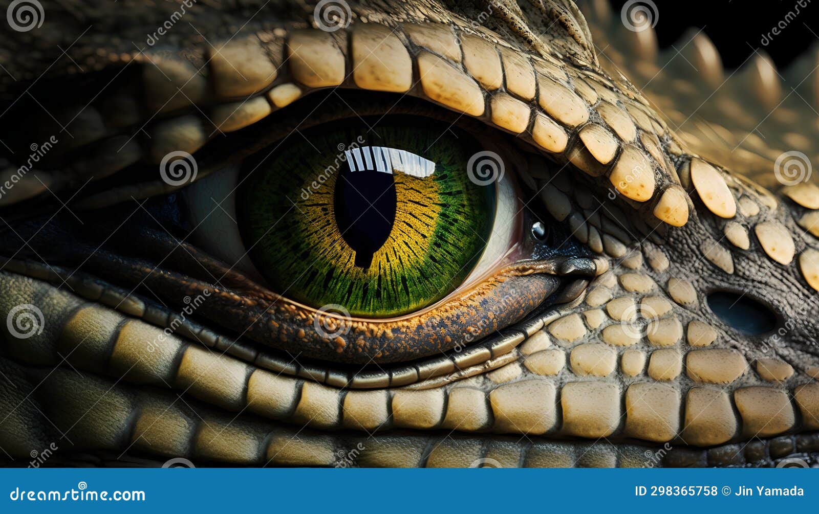 Close Up of Dragon Eye. Fantasy Reptile Stock Illustration ...