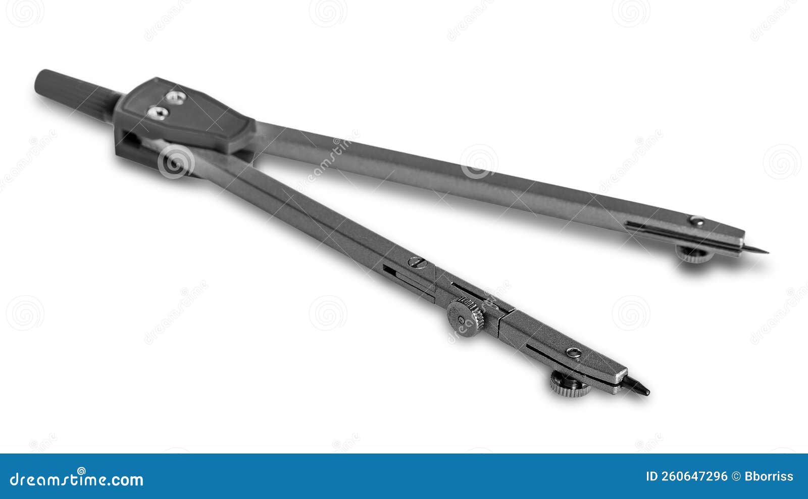 Close Up Drawing Tools: Compass Isolated on White Background Stock ...