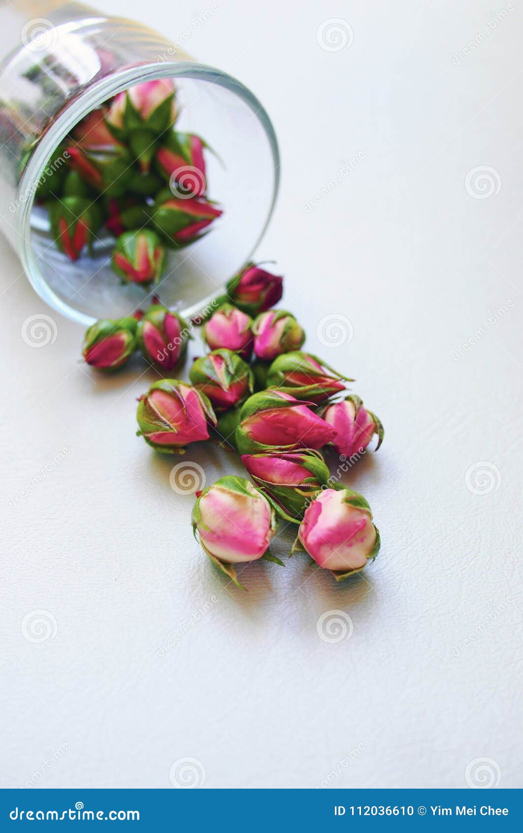Dried Rosebuds on White Background Stock Photo - Image of blossom ...