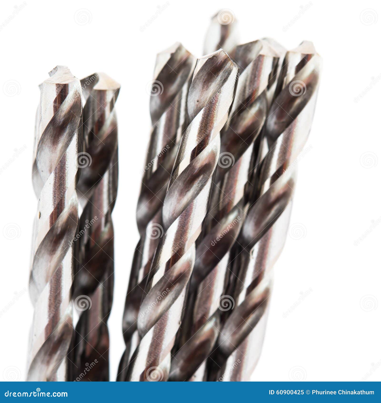 Close up Drill bits stock image. Image of white, background - 60900425