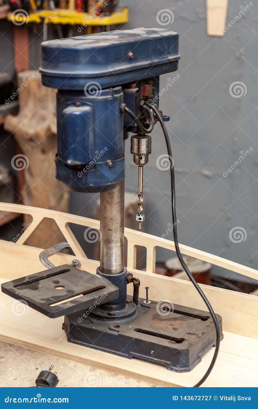 Close Up on the Drilling Machine Stock Image - Image of close, plant ...
