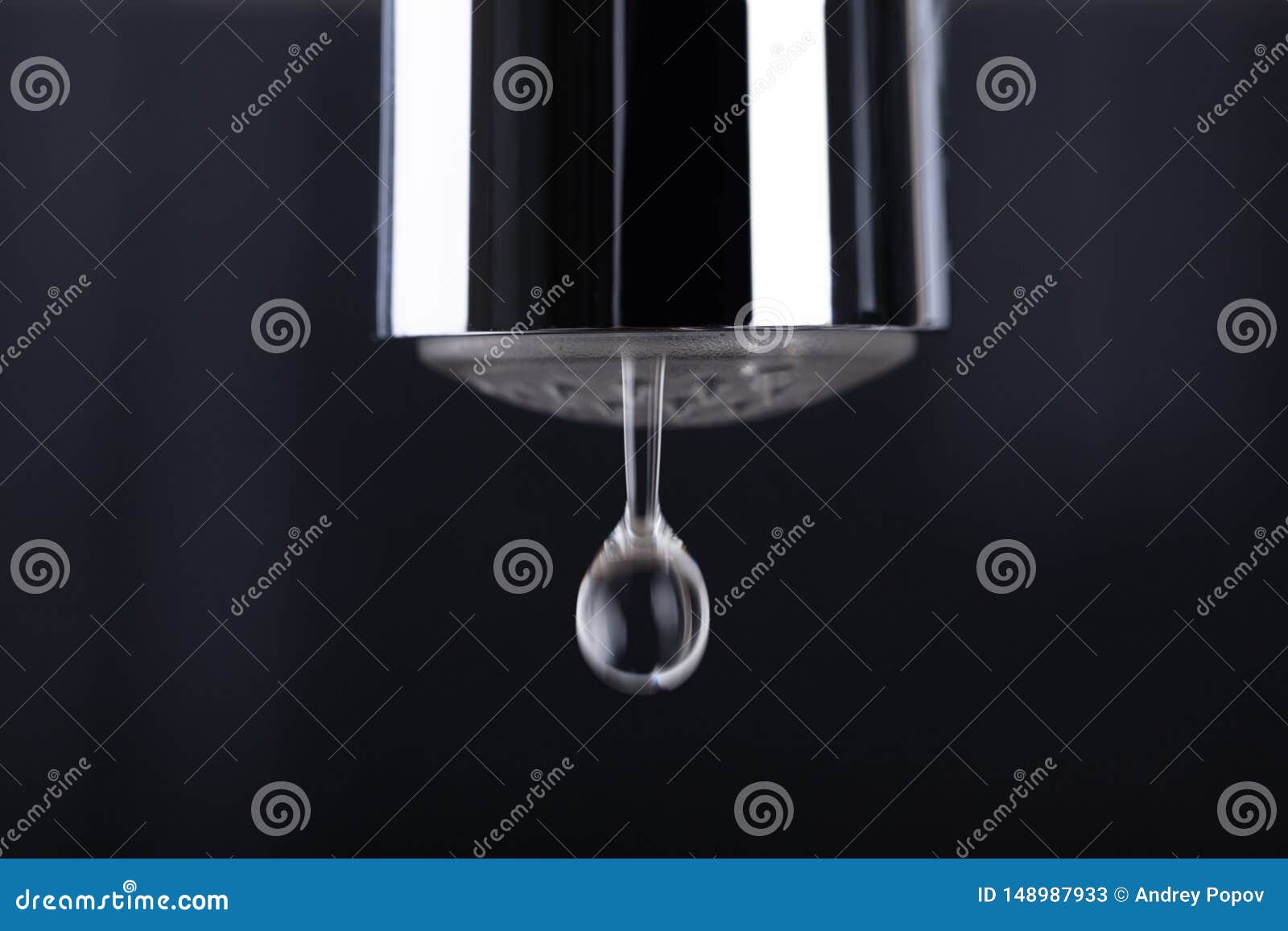Close-up of Dripping Water Droplet Stock Image - Image of clean ...