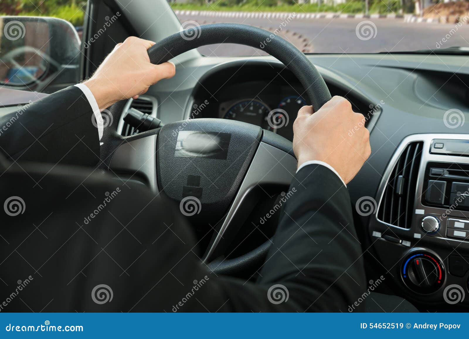 Close-up of a Driver S Hand on Steering Wheel Stock Image - Image of ...