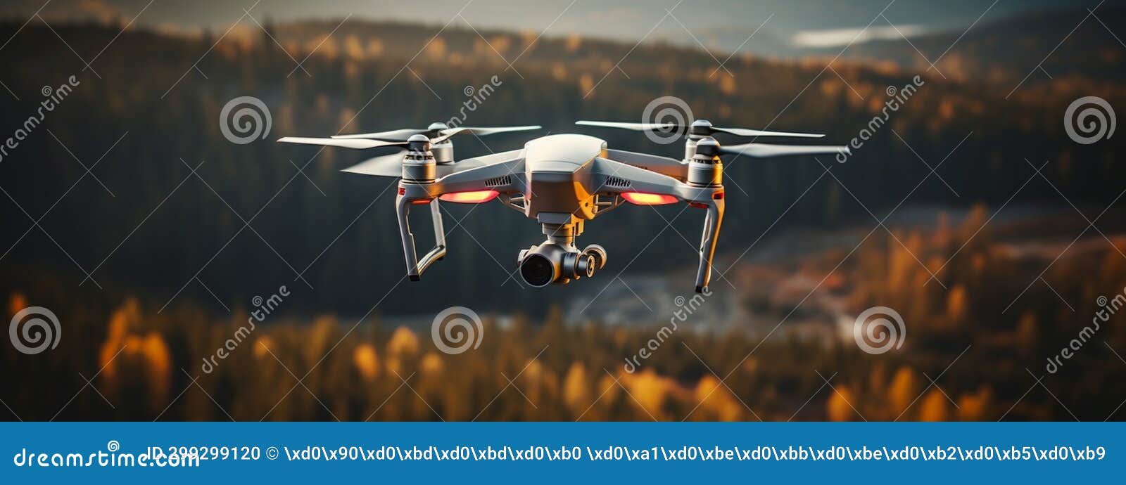 Close-up of a Drone Hovering Over Nature.Generative AI Stock Photo ...