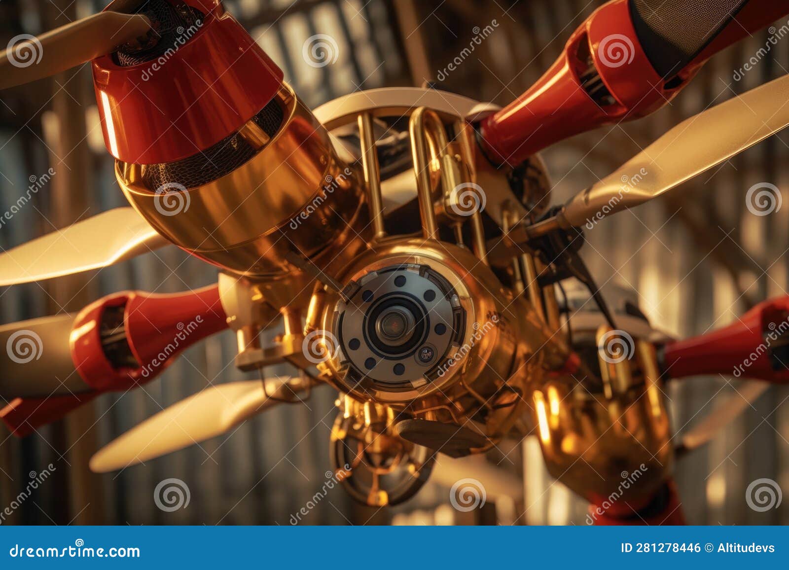 Close-up of Drones Propellers and Sensors Stock Illustration ...