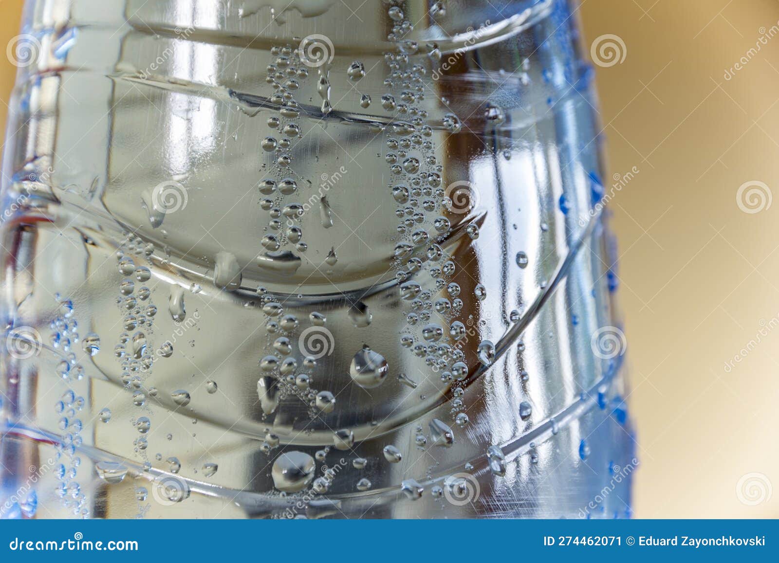 Close Up of Droplets on a Drinking Water Bottle Stock Image - Image of ...
