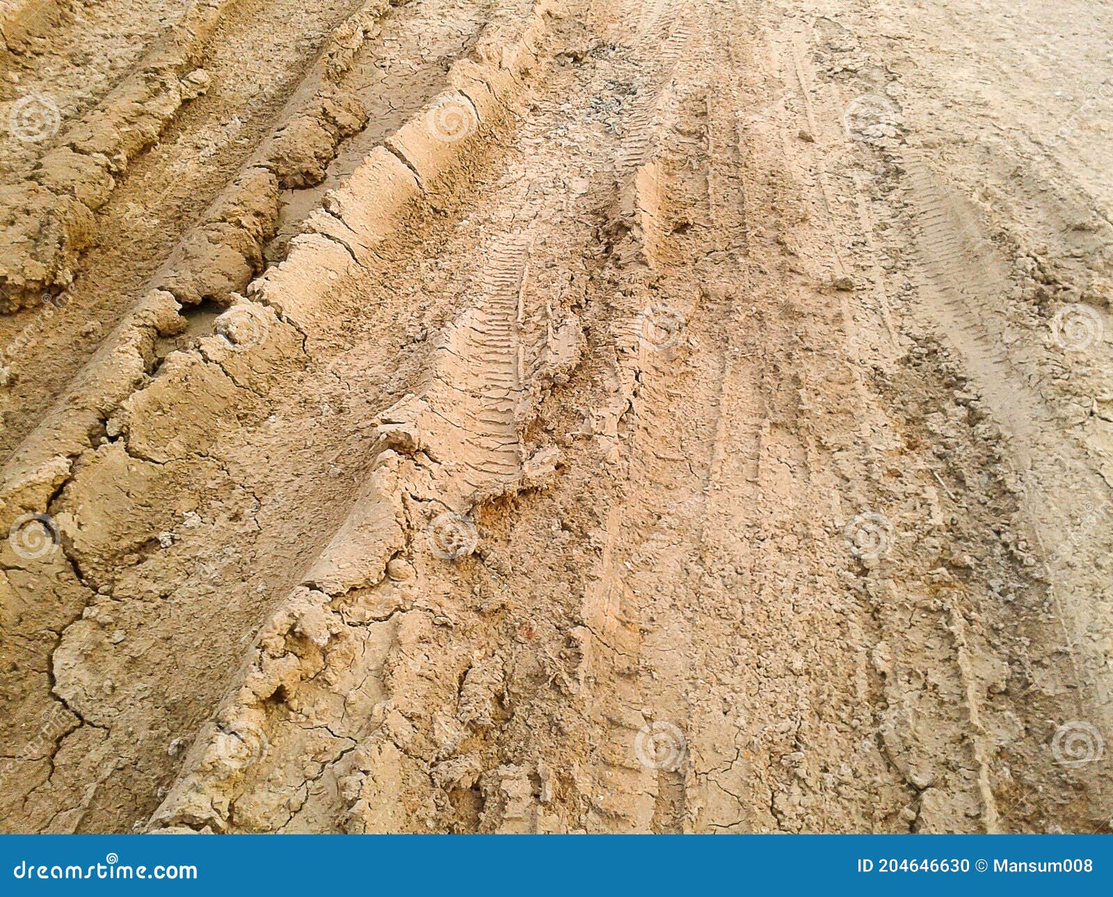 Dry Wheel Track on the Ground Stock Photo - Image of wallpaper, print ...
